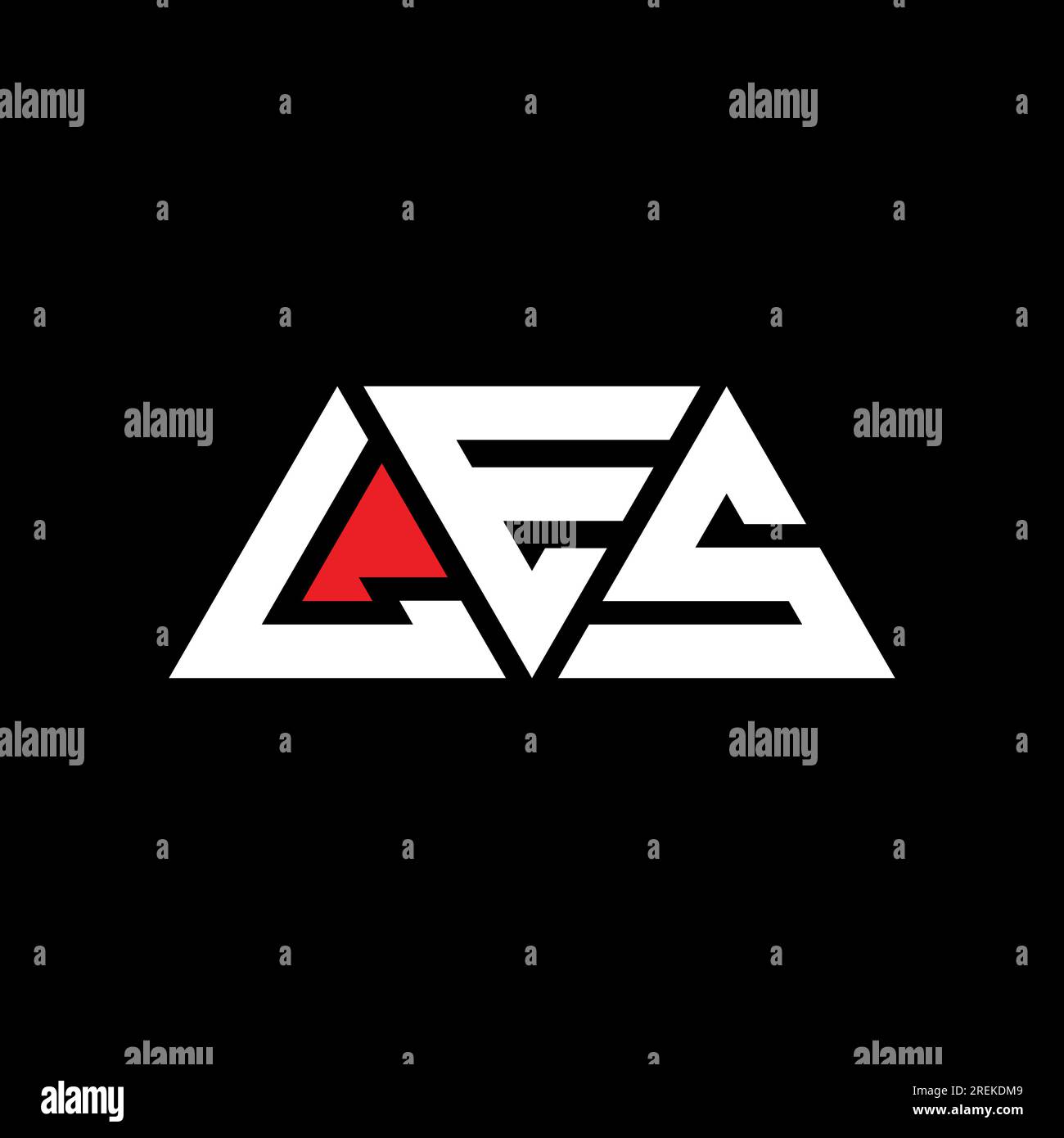 LES triangle letter logo design with triangle shape. LES triangle logo ...