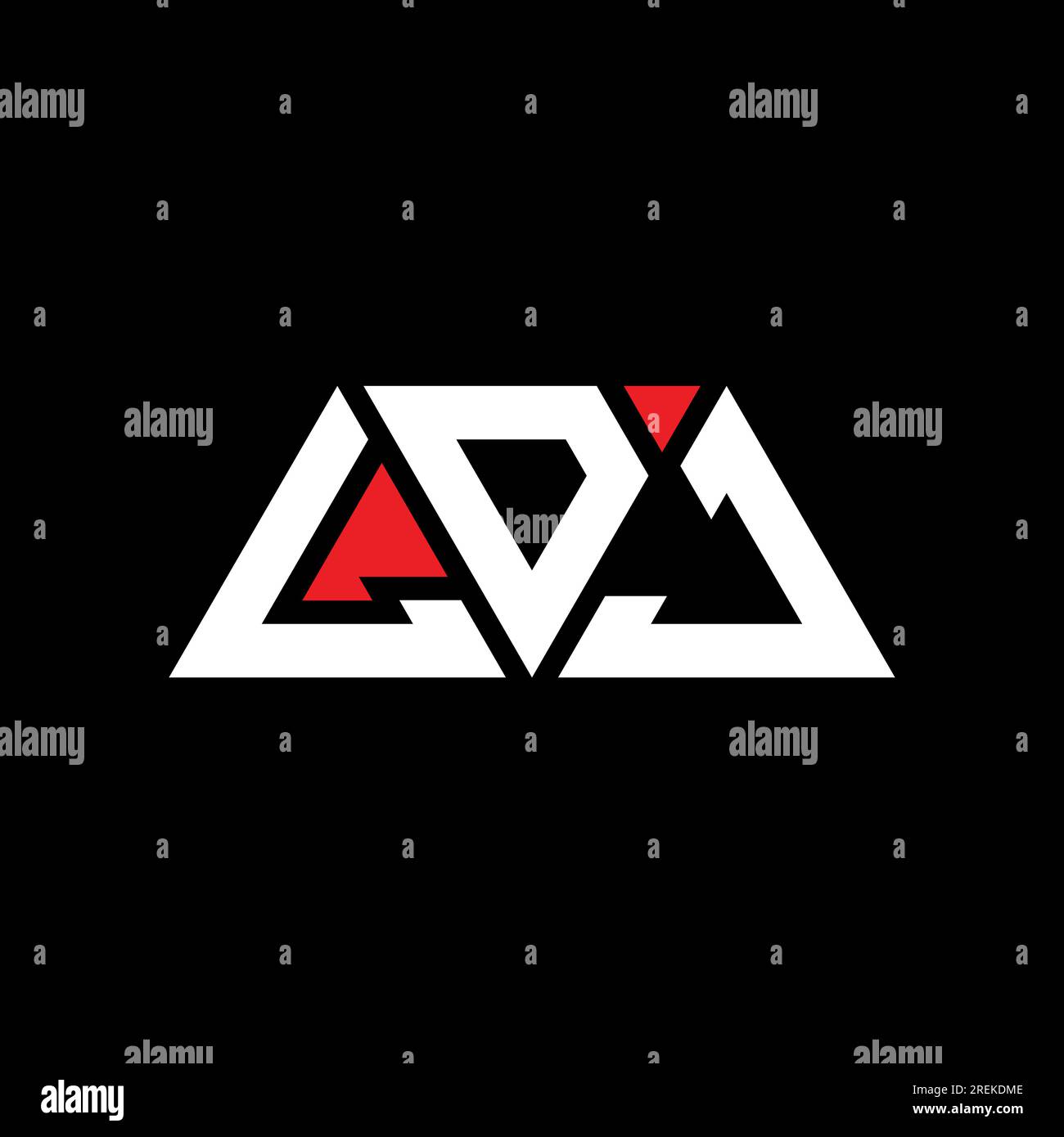 LDJ triangle letter logo design with triangle shape. LDJ triangle logo ...