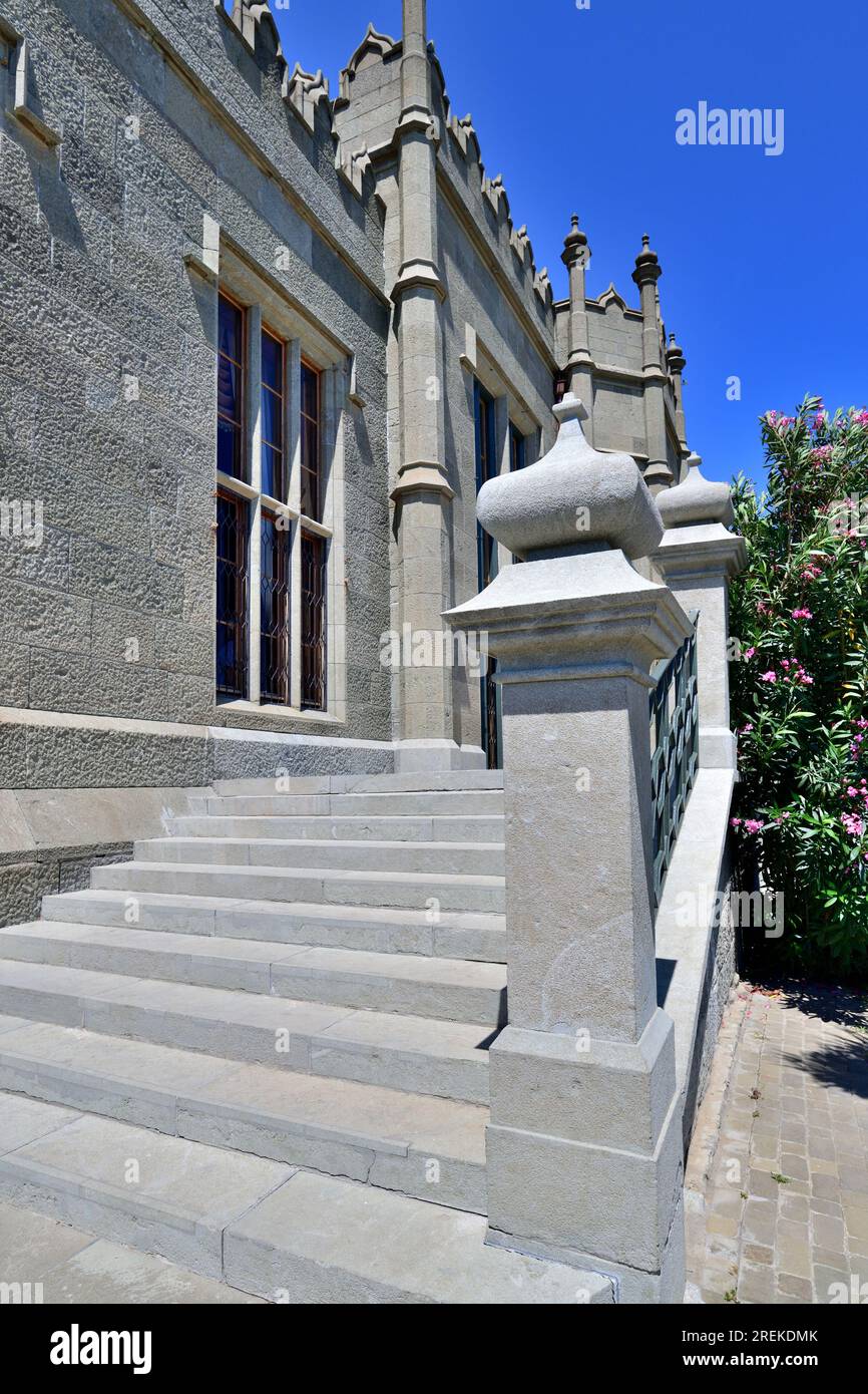Alupka, Crimea - July 06. 2019. Staircase to Vorontsov Palace ...