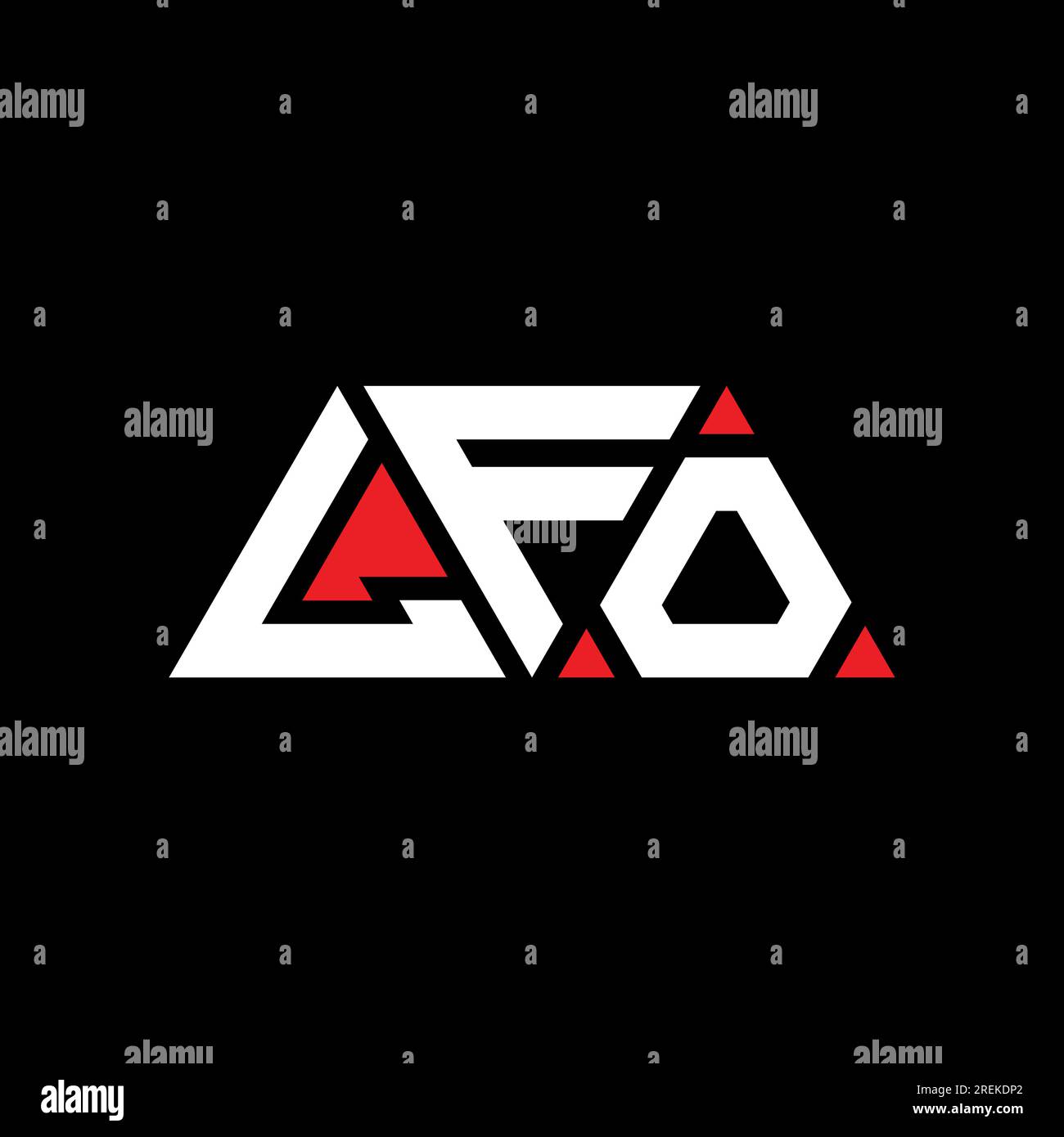 LFO triangle letter logo design with triangle shape. LFO triangle logo ...