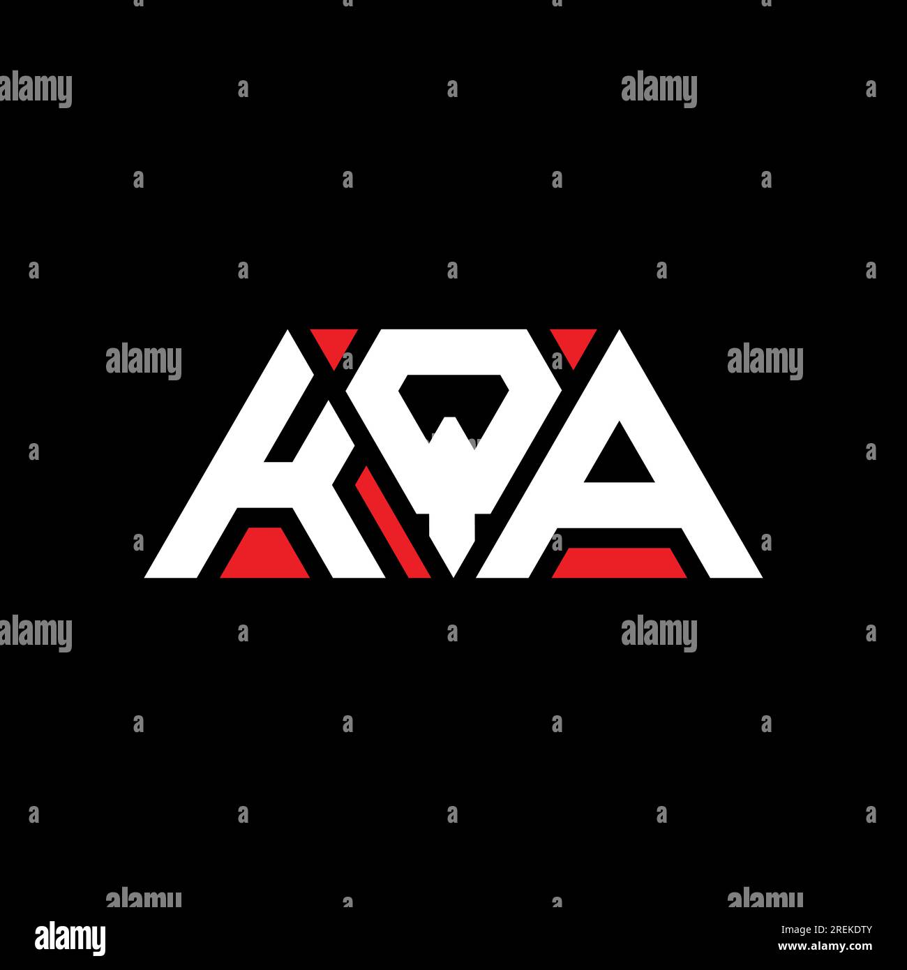 KQA triangle letter logo design with triangle shape. KQA triangle logo ...