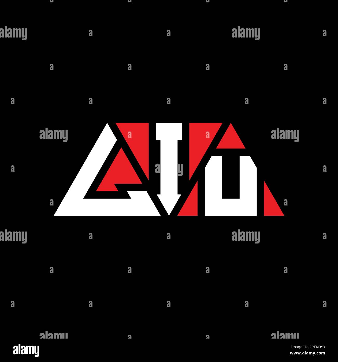LIU triangle letter logo design with triangle shape. LIU triangle logo ...