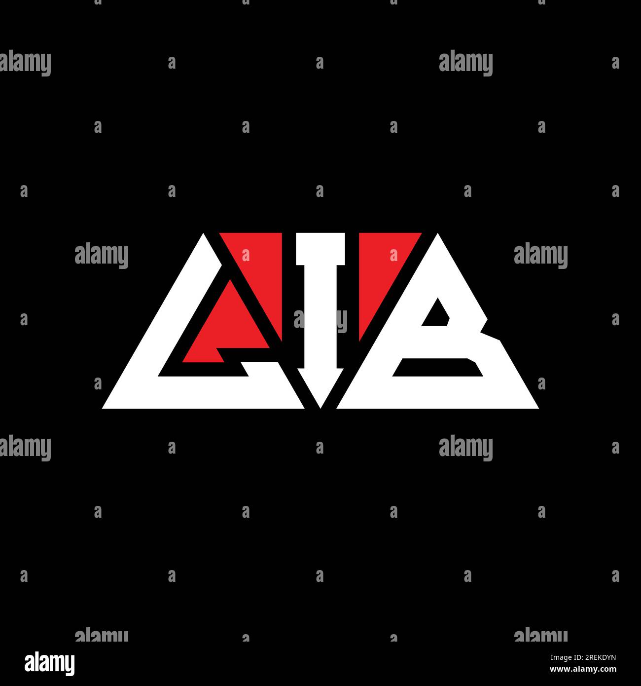 LIB triangle letter logo design with triangle shape. LIB triangle logo ...