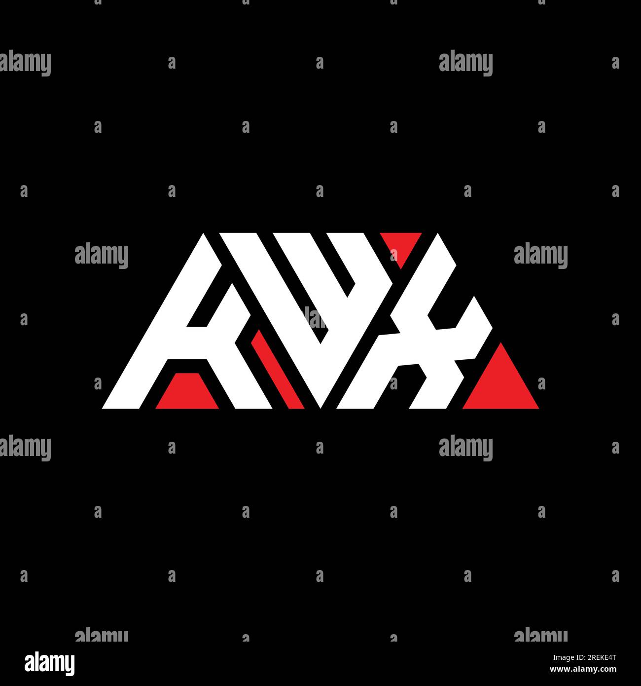 KWX triangle letter logo design with triangle shape. KWX triangle logo ...