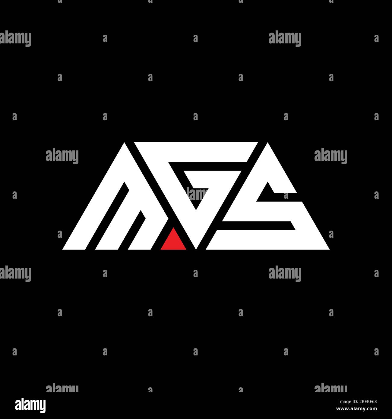 MGS triangle letter logo design with triangle shape. MGS triangle logo ...