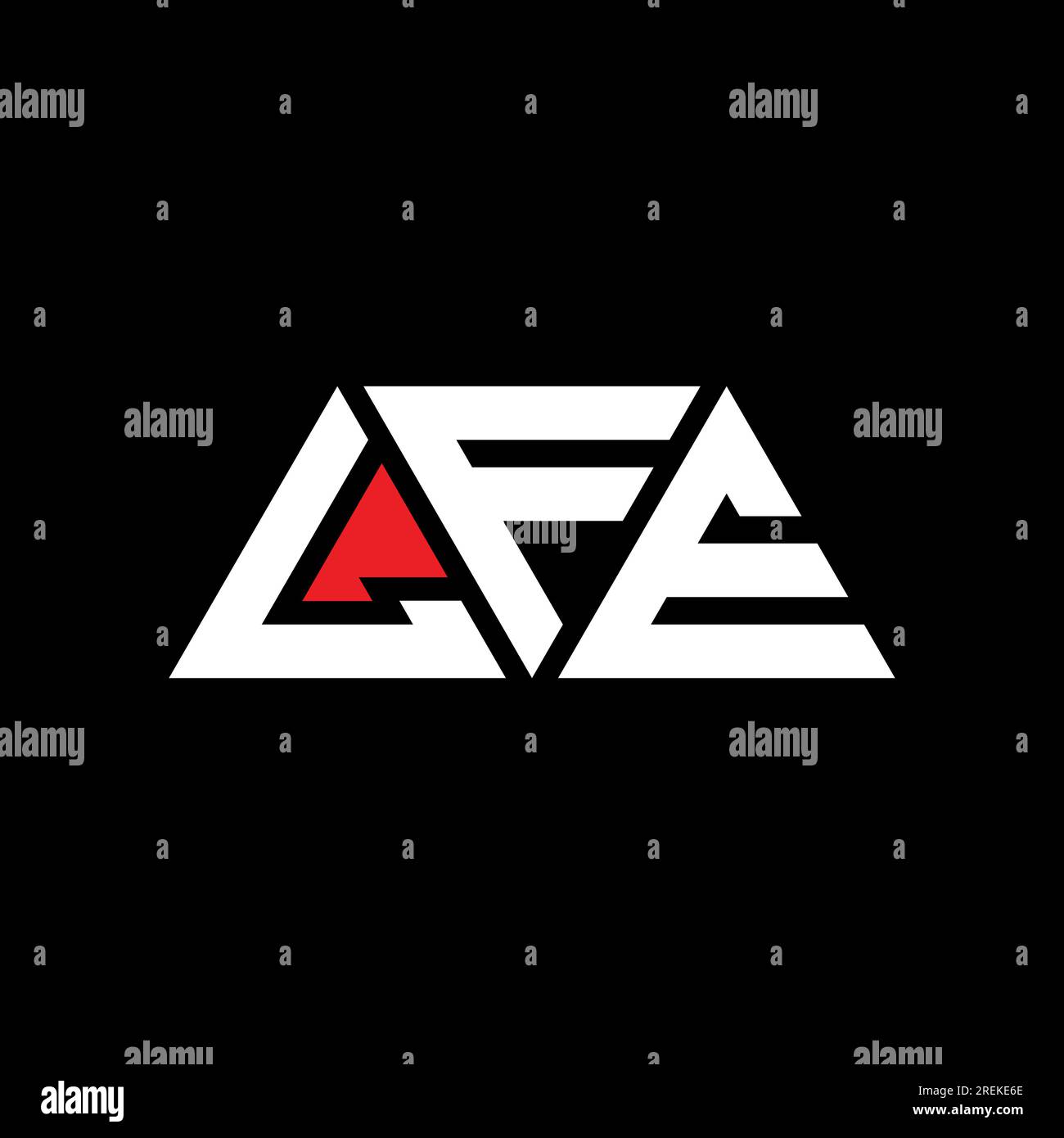 LFE triangle letter logo design with triangle shape. LFE triangle logo ...