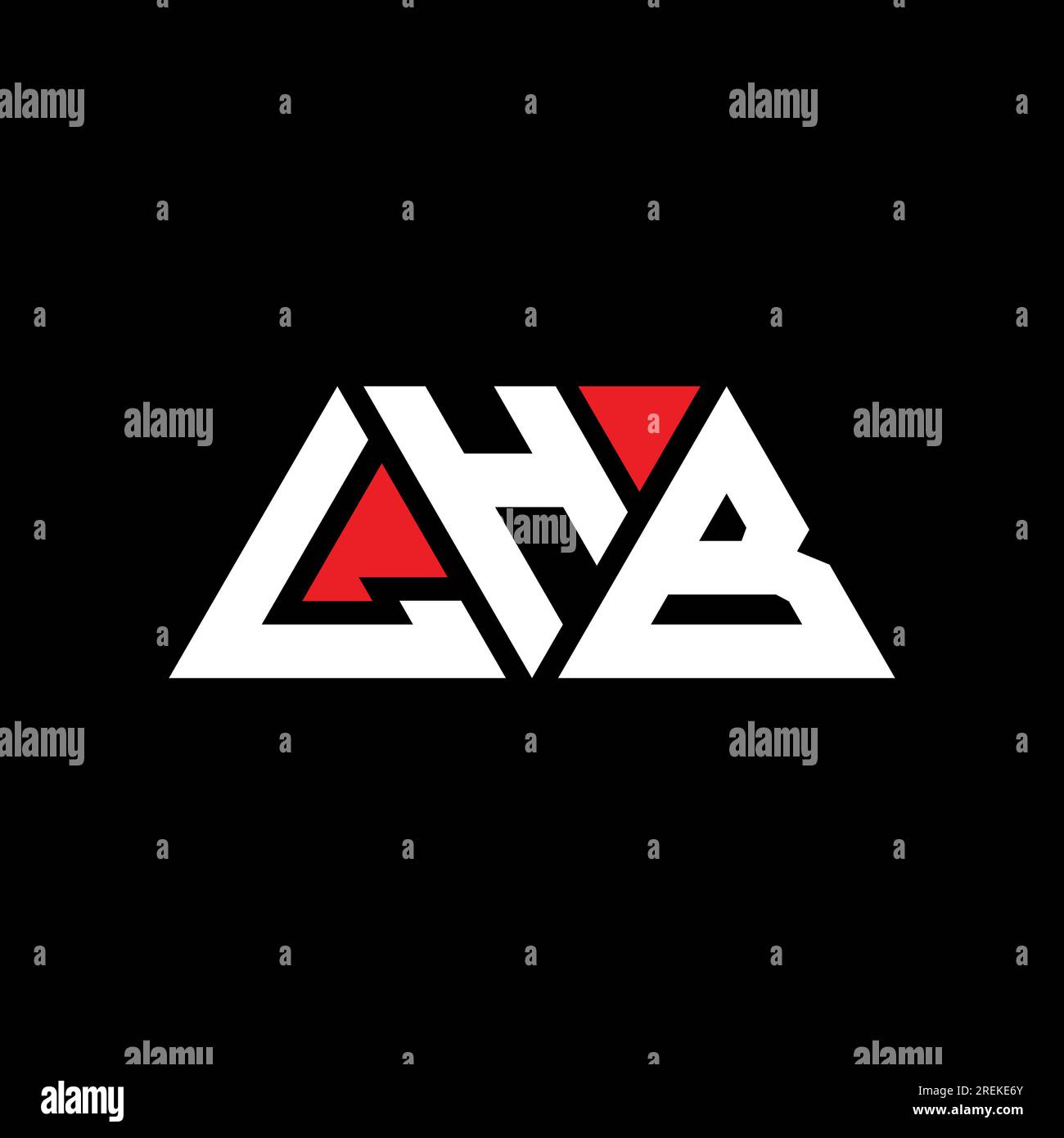 LHB triangle letter logo design with triangle shape. LHB triangle logo ...