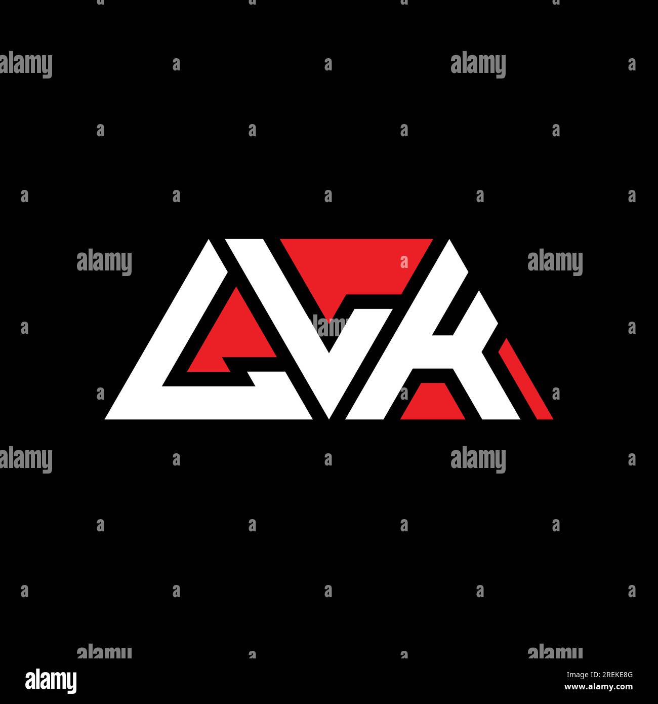 LLK triangle letter logo design with triangle shape. LLK triangle logo ...