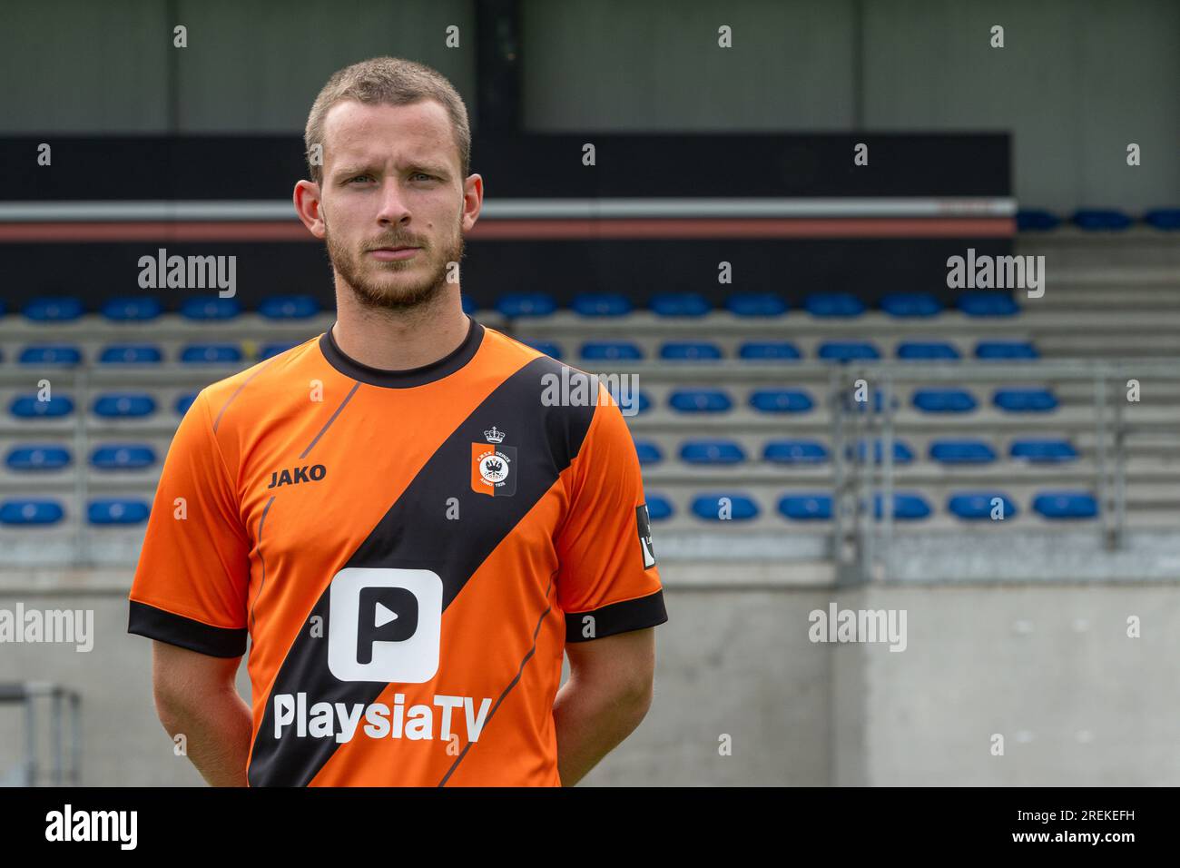 Deinze, Belgium. 28th July, 2023. Christophe Janssens (16) of KMSK ...