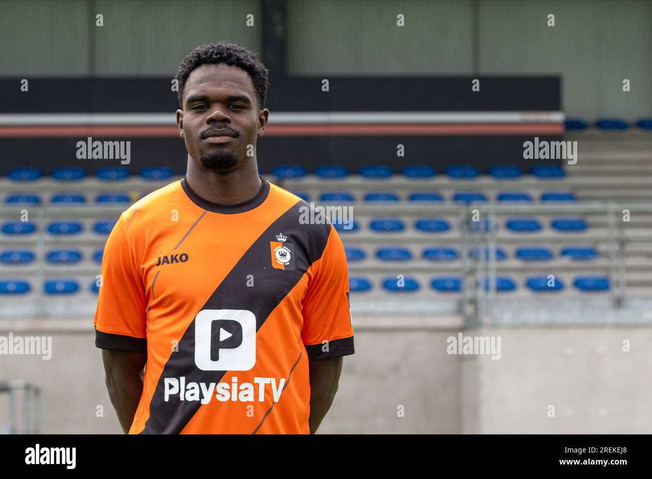 Deinze, Belgium. 28th July, 2023. Rousseau De Poorter (15) of KMSK ...