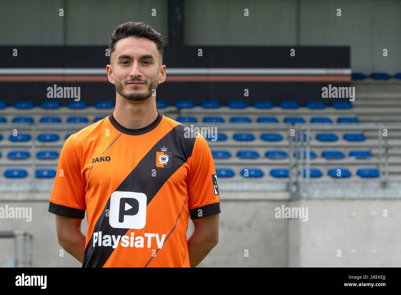 Deinze, Belgium. 28th July, 2023. Ayman Kassimi (34) of KMSK Deinze ...