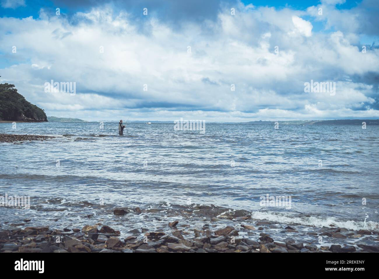 Le Loc'h, brittany and the fisherman Stock Photo - Alamy