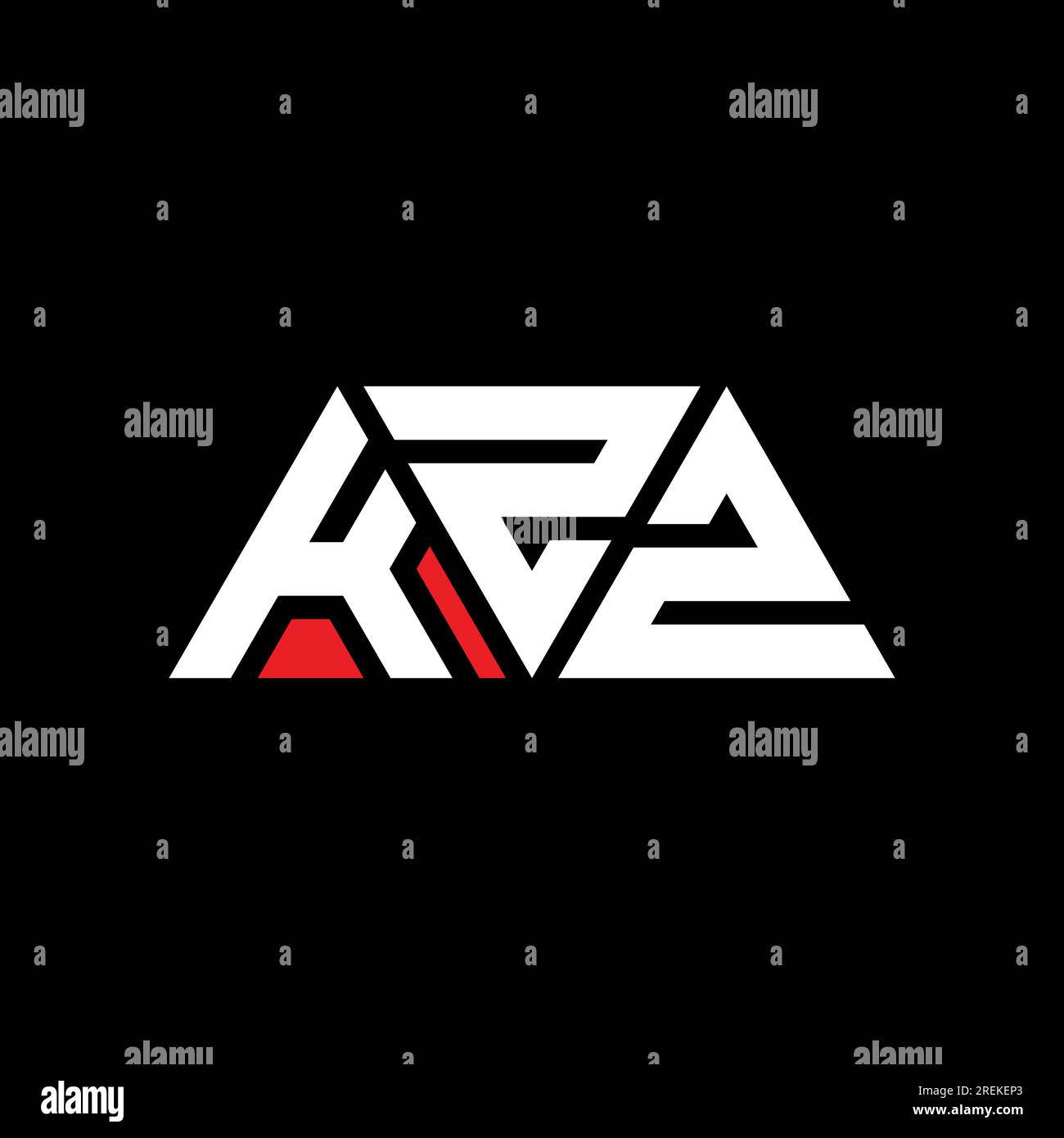 KZZ triangle letter logo design with triangle shape. KZZ triangle logo ...
