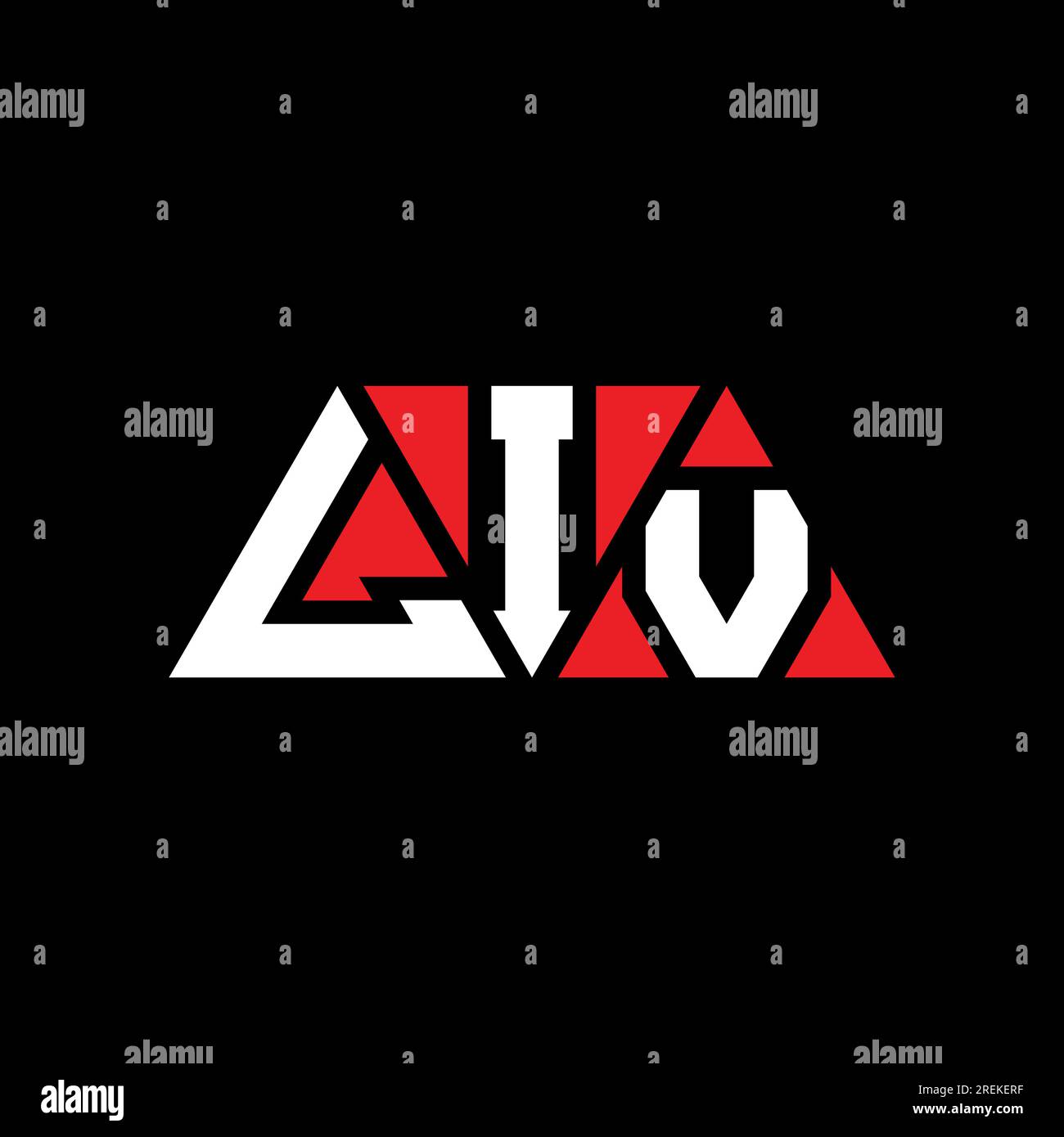 LIV triangle letter logo design with triangle shape. LIV triangle logo ...