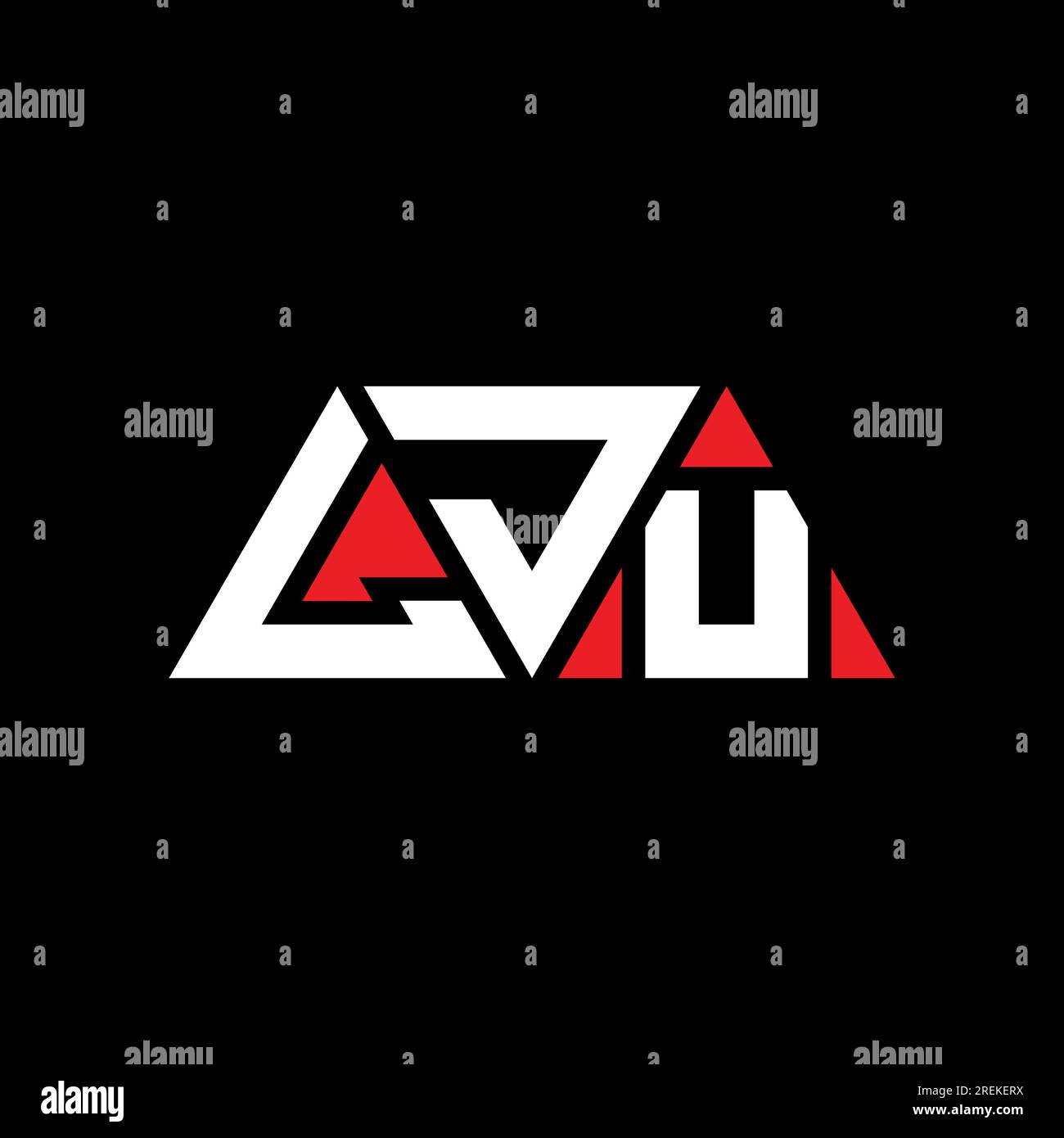 LJU triangle letter logo design with triangle shape. LJU triangle logo ...