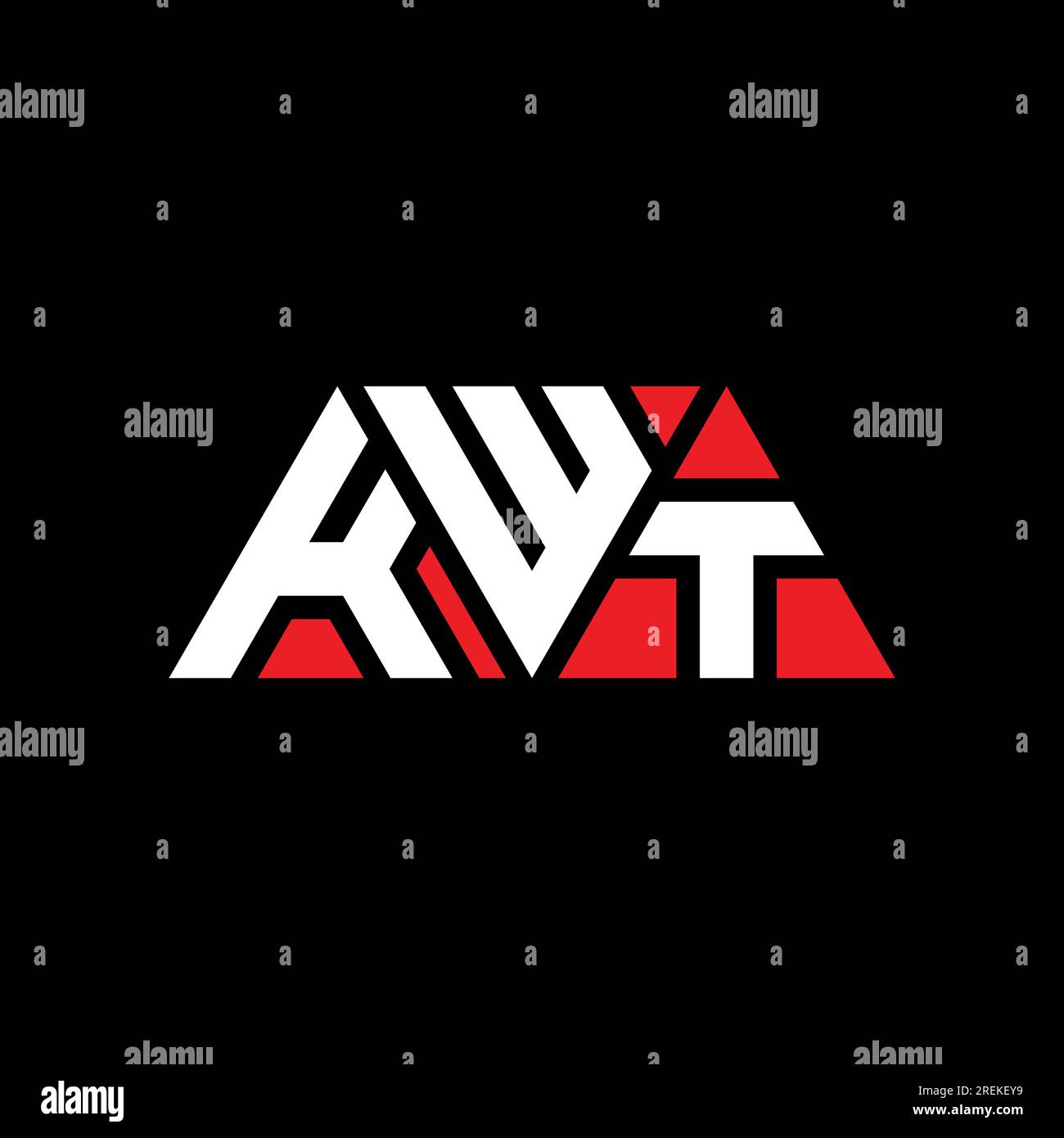 KWT triangle letter logo design with triangle shape. KWT triangle logo ...