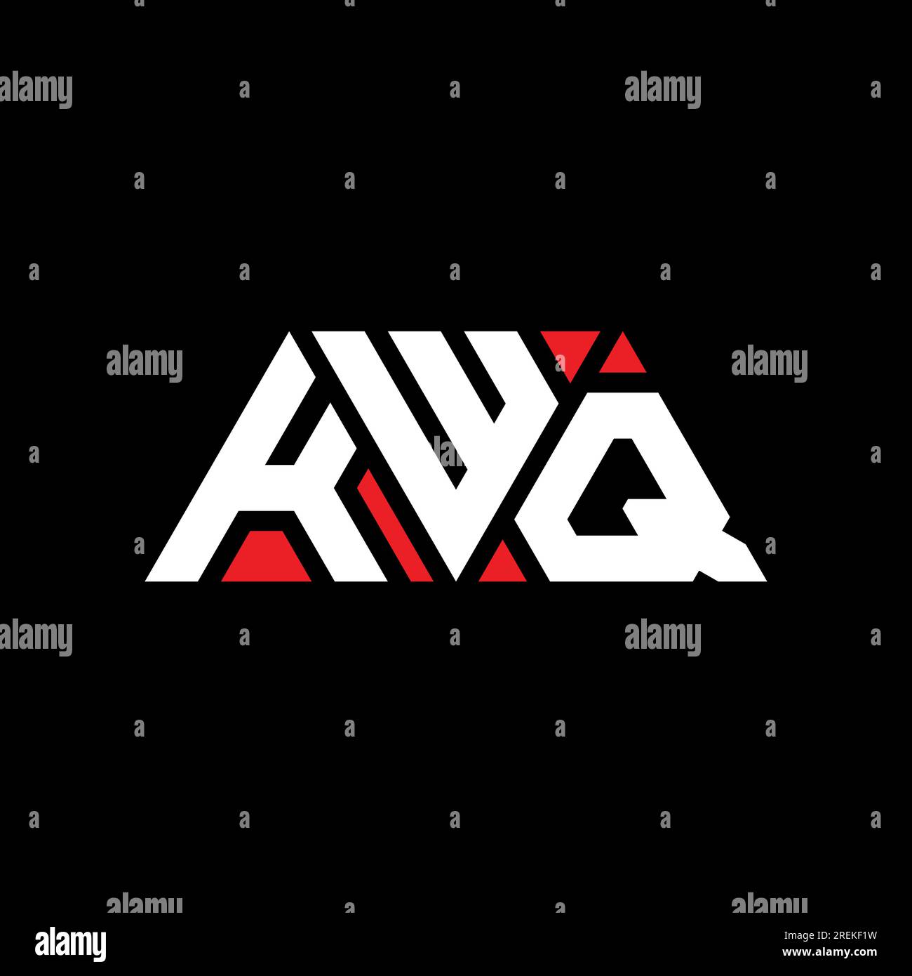 KWQ triangle letter logo design with triangle shape. KWQ triangle logo ...