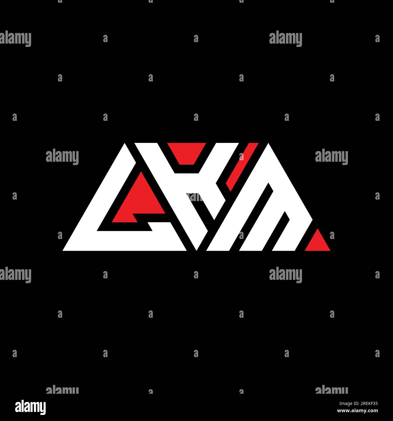 LKM triangle letter logo design with triangle shape. LKM triangle logo ...