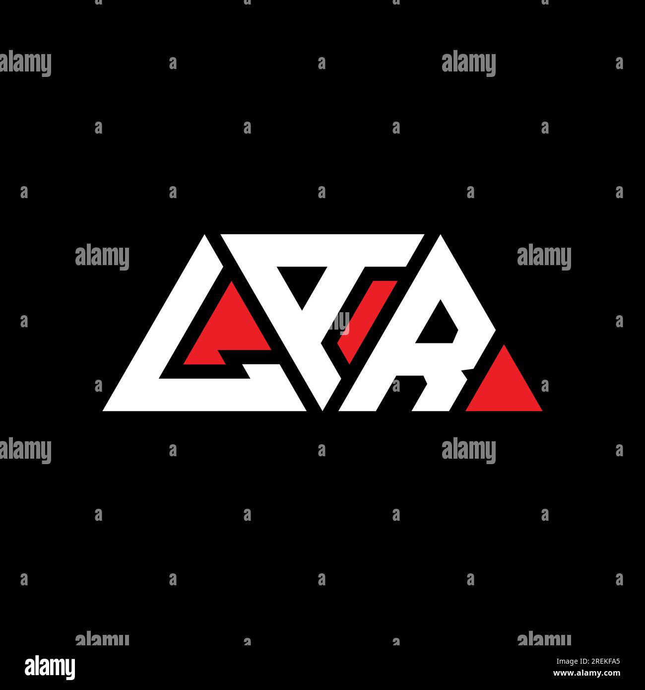 LAR triangle letter logo design with triangle shape. LAR triangle logo ...