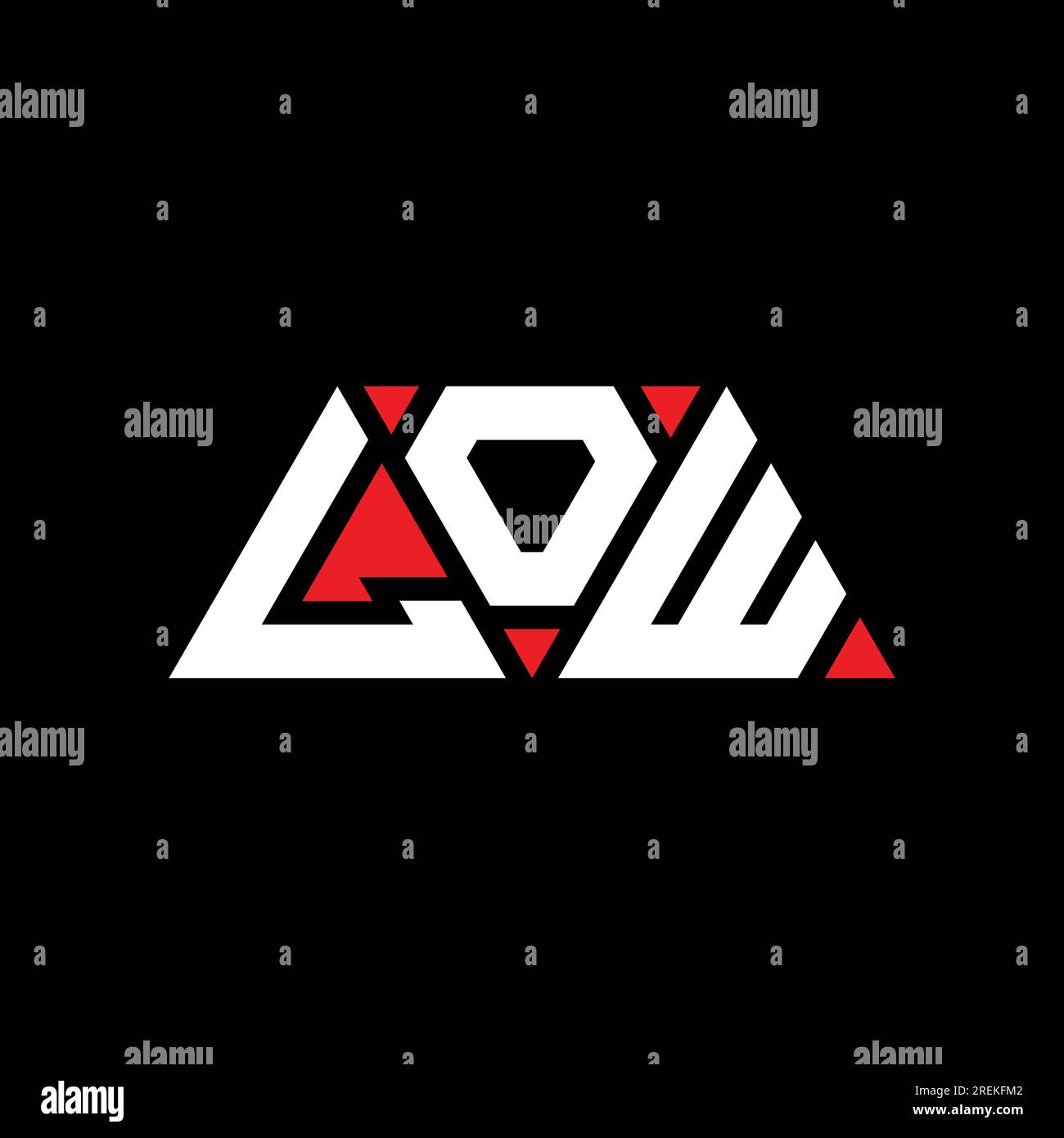 LOW triangle letter logo design with triangle shape. LOW triangle logo ...