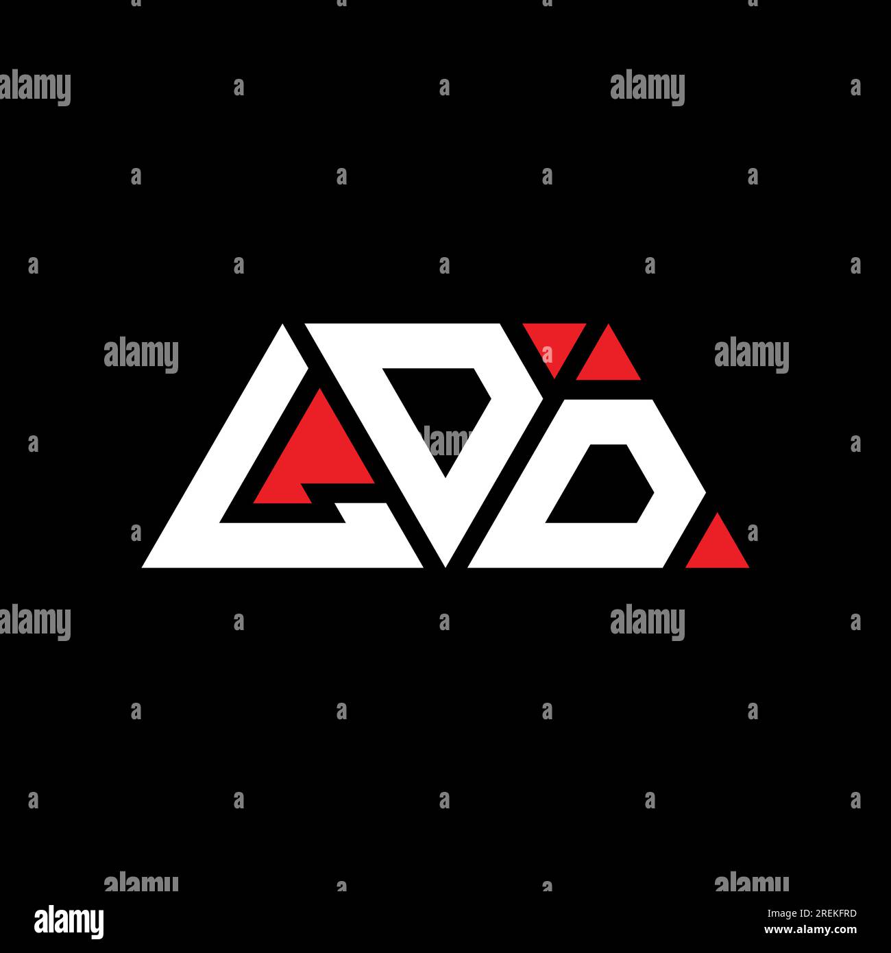 LDD triangle letter logo design with triangle shape. LDD triangle logo ...