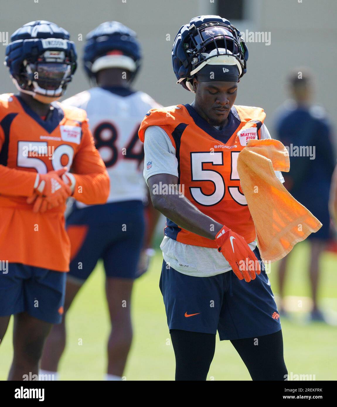 Denver Broncos linebacker Frank Clark tries to keep cool as ...