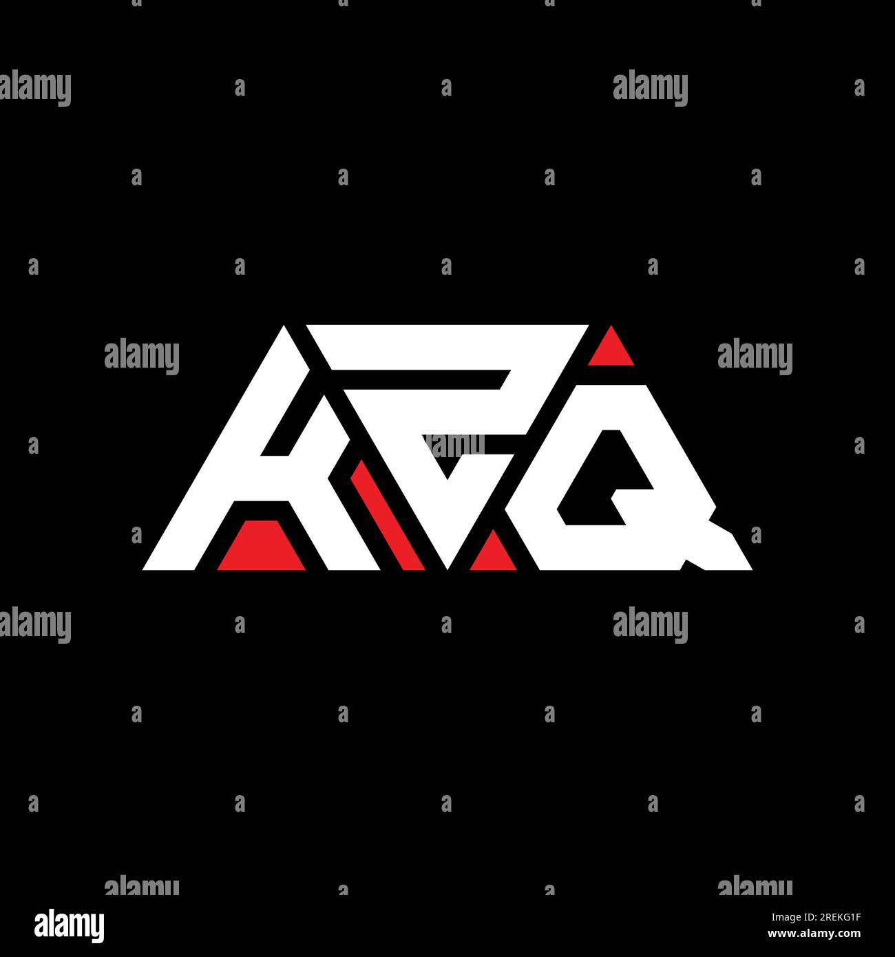 KZQ triangle letter logo design with triangle shape. KZQ triangle logo ...