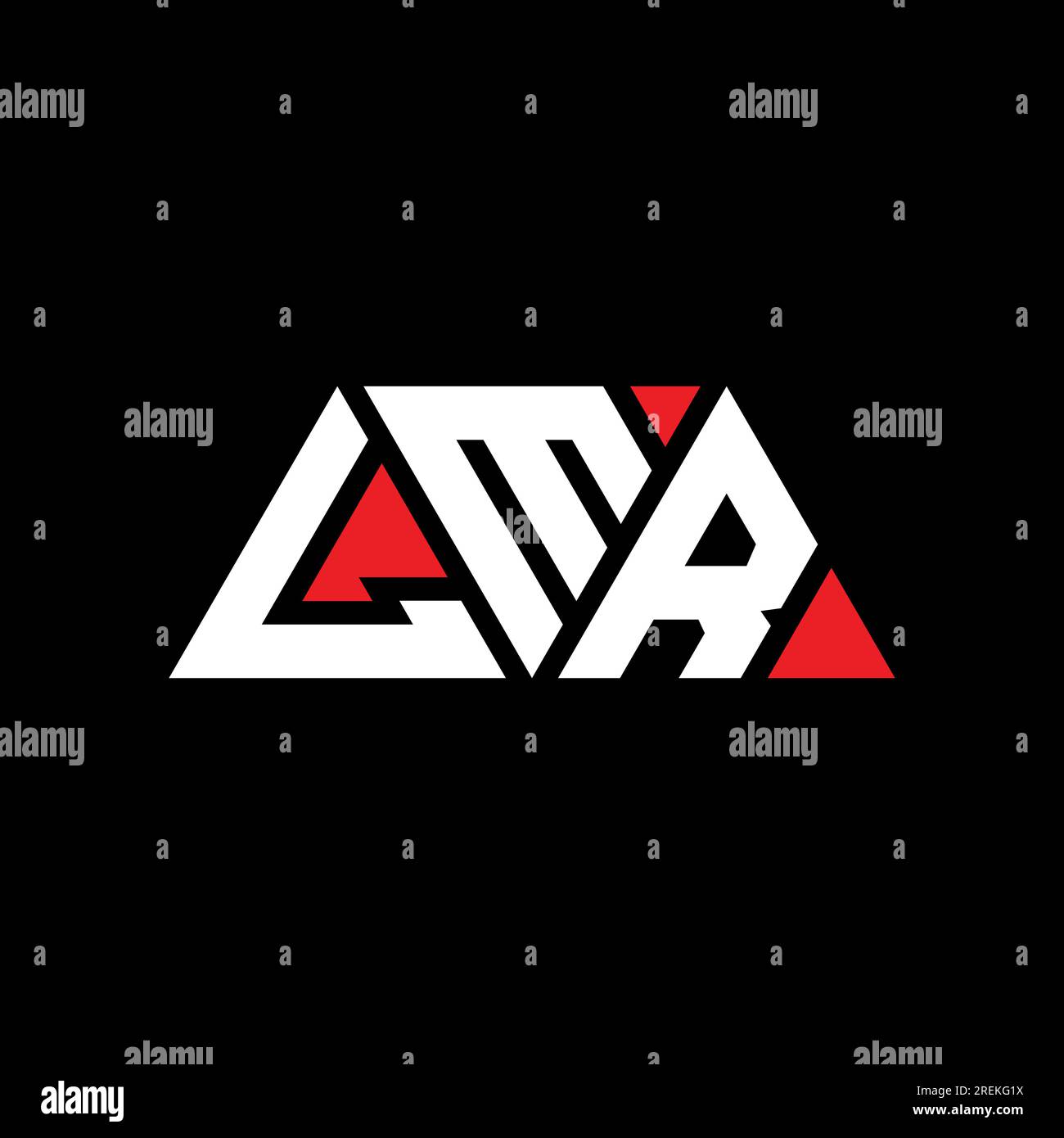 LMR triangle letter logo design with triangle shape. LMR triangle logo ...