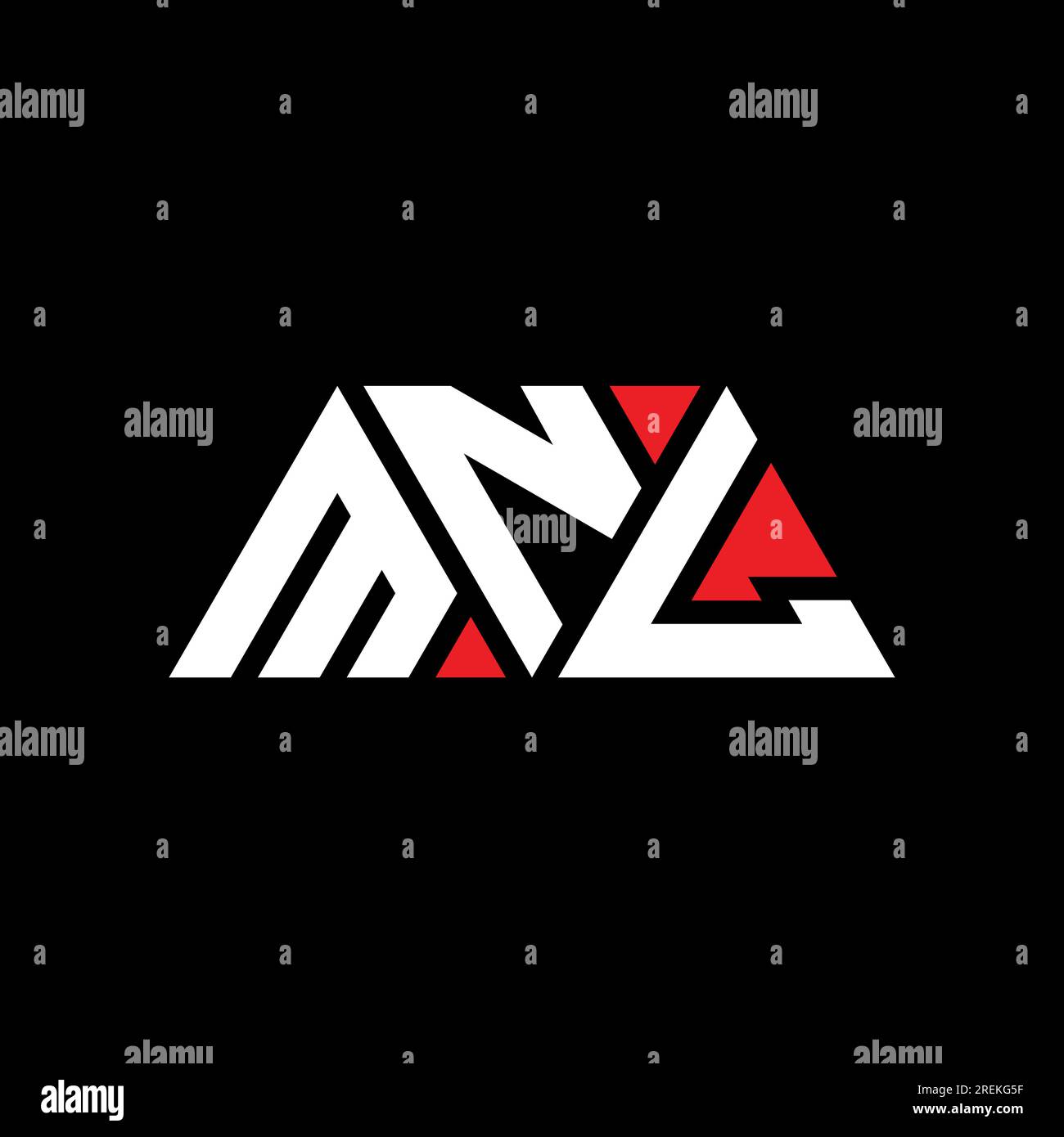 MNL triangle letter logo design with triangle shape. MNL triangle logo ...