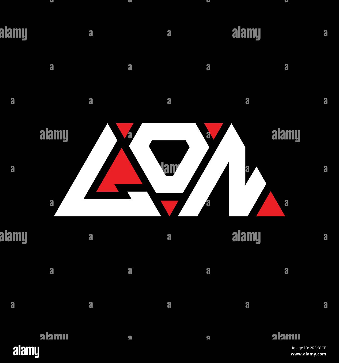 LON triangle letter logo design with triangle shape. LON triangle logo ...