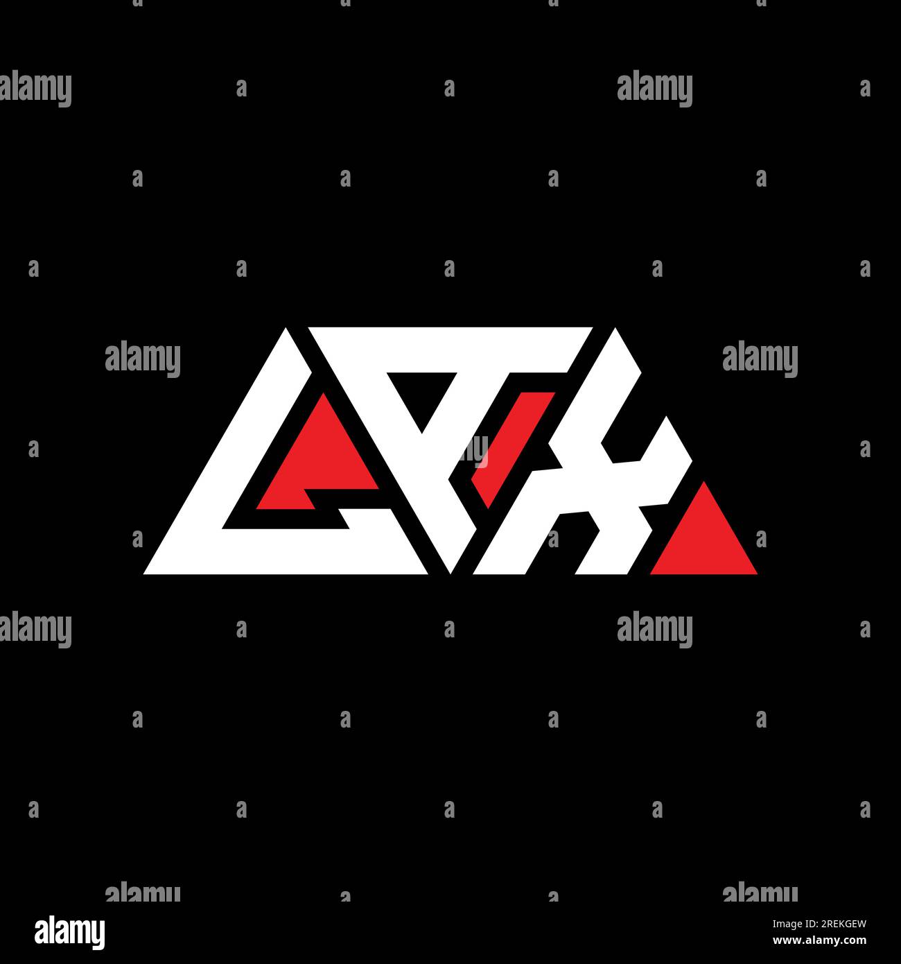 LAX triangle letter logo design with triangle shape. LAX triangle logo ...