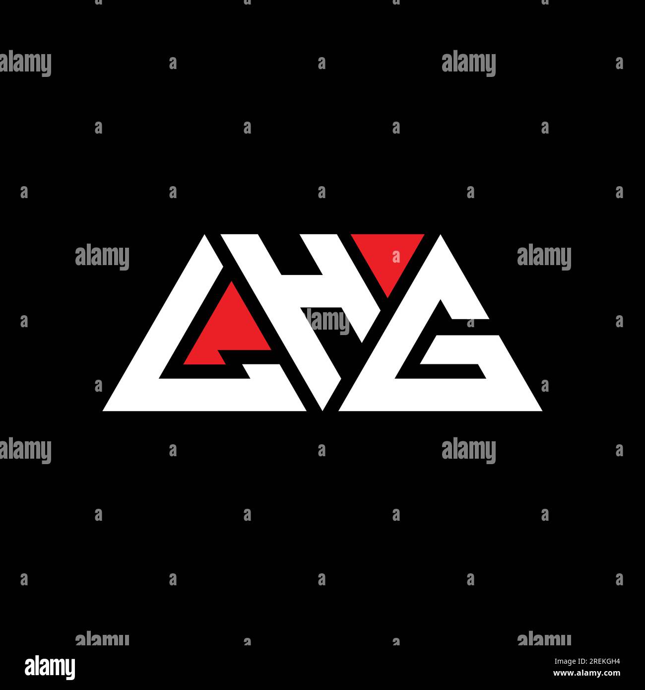 LHG triangle letter logo design with triangle shape. LHG triangle logo ...