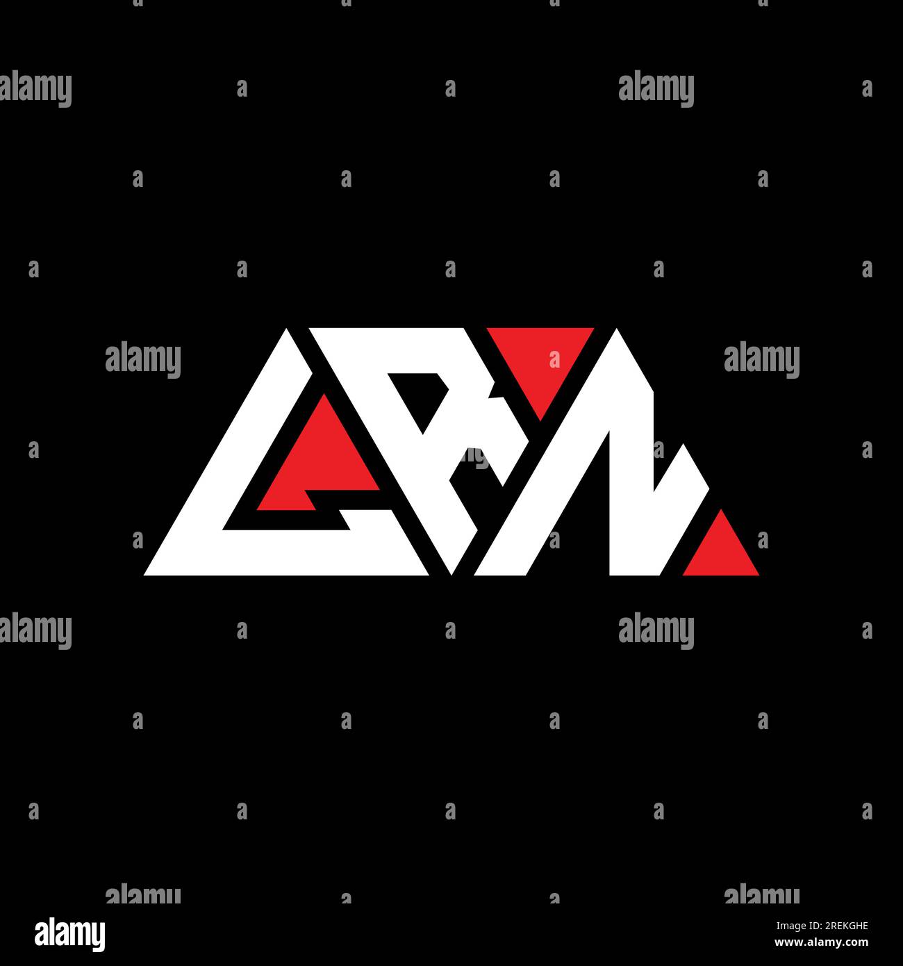 LRN triangle letter logo design with triangle shape. LRN triangle logo ...