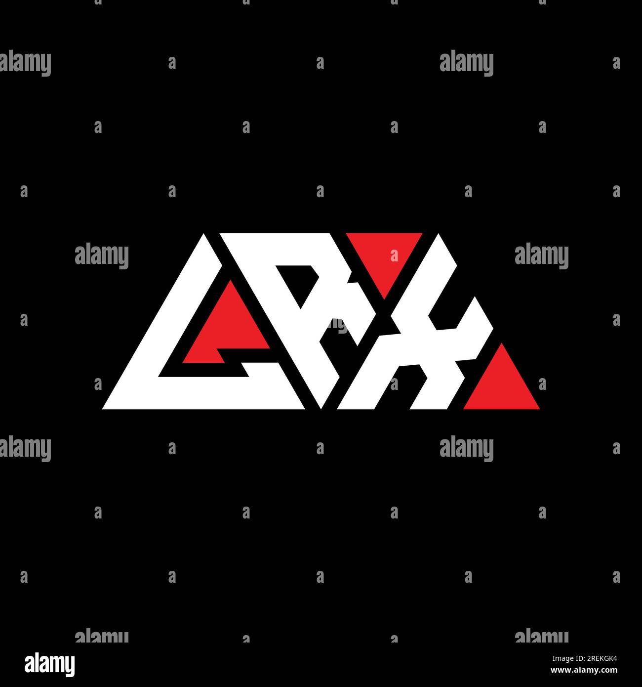 LRX triangle letter logo design with triangle shape. LRX triangle logo ...