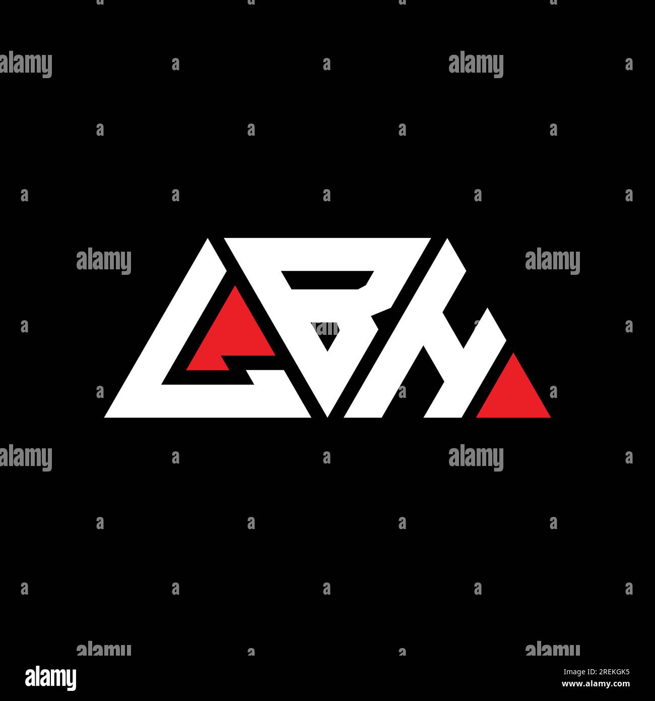 LBH triangle letter logo design with triangle shape. LBH triangle logo ...