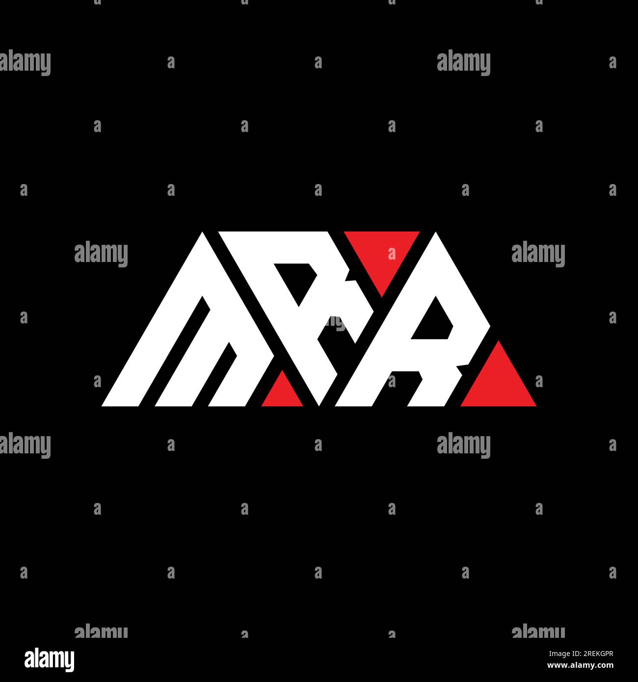 MRR triangle letter logo design with triangle shape. MRR triangle logo ...