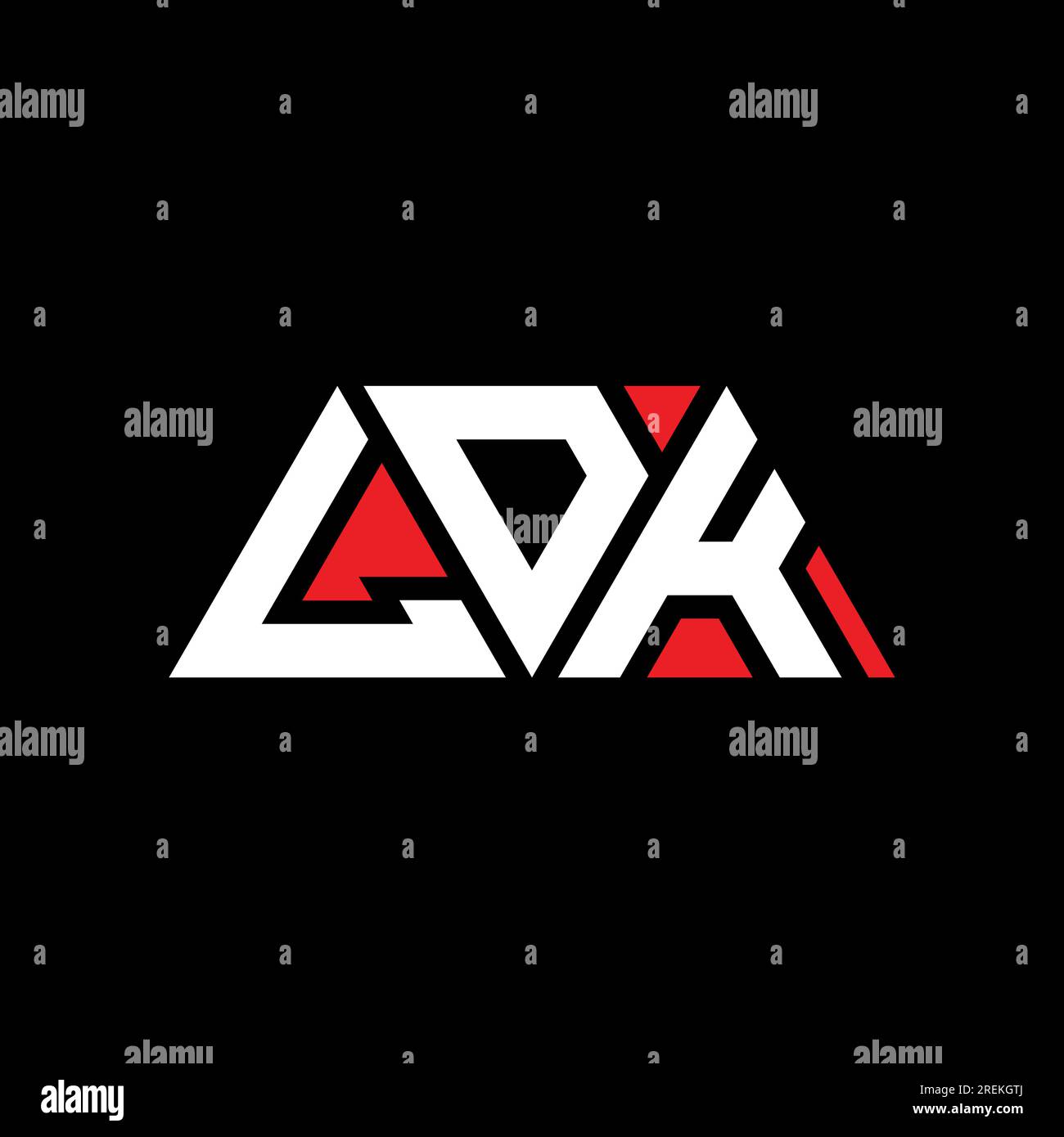 LDK triangle letter logo design with triangle shape. LDK triangle logo ...