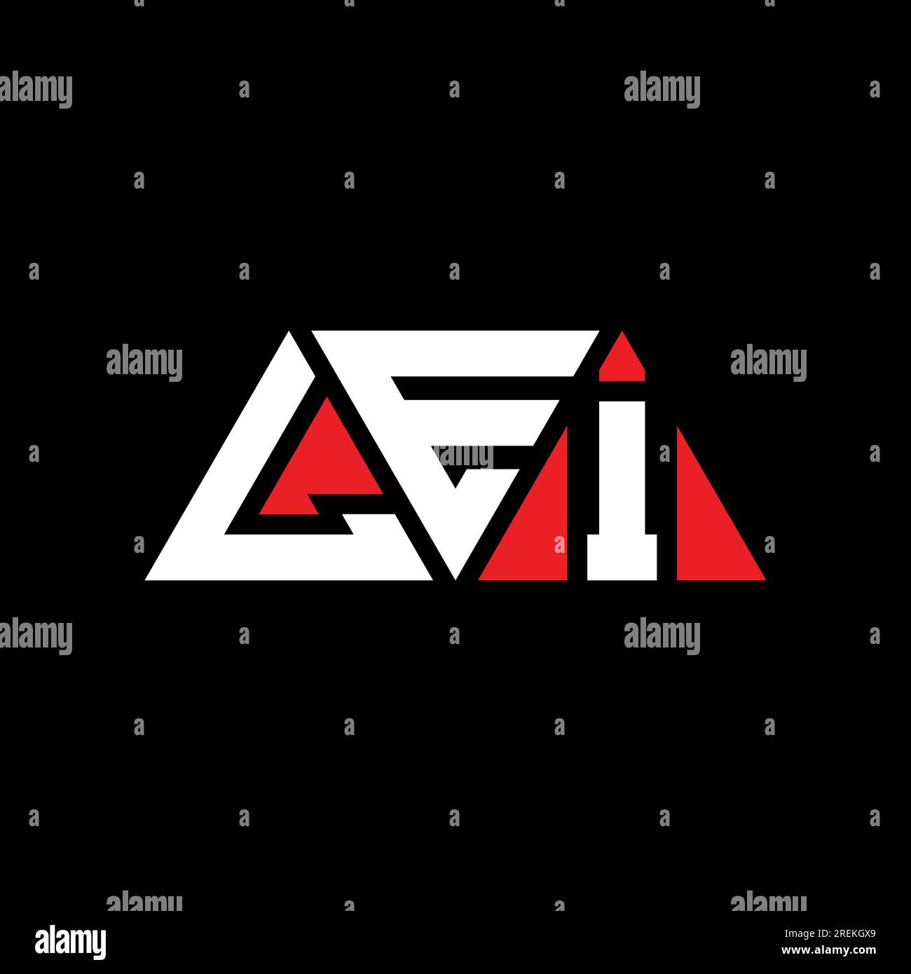 LEI triangle letter logo design with triangle shape. LEI triangle logo ...