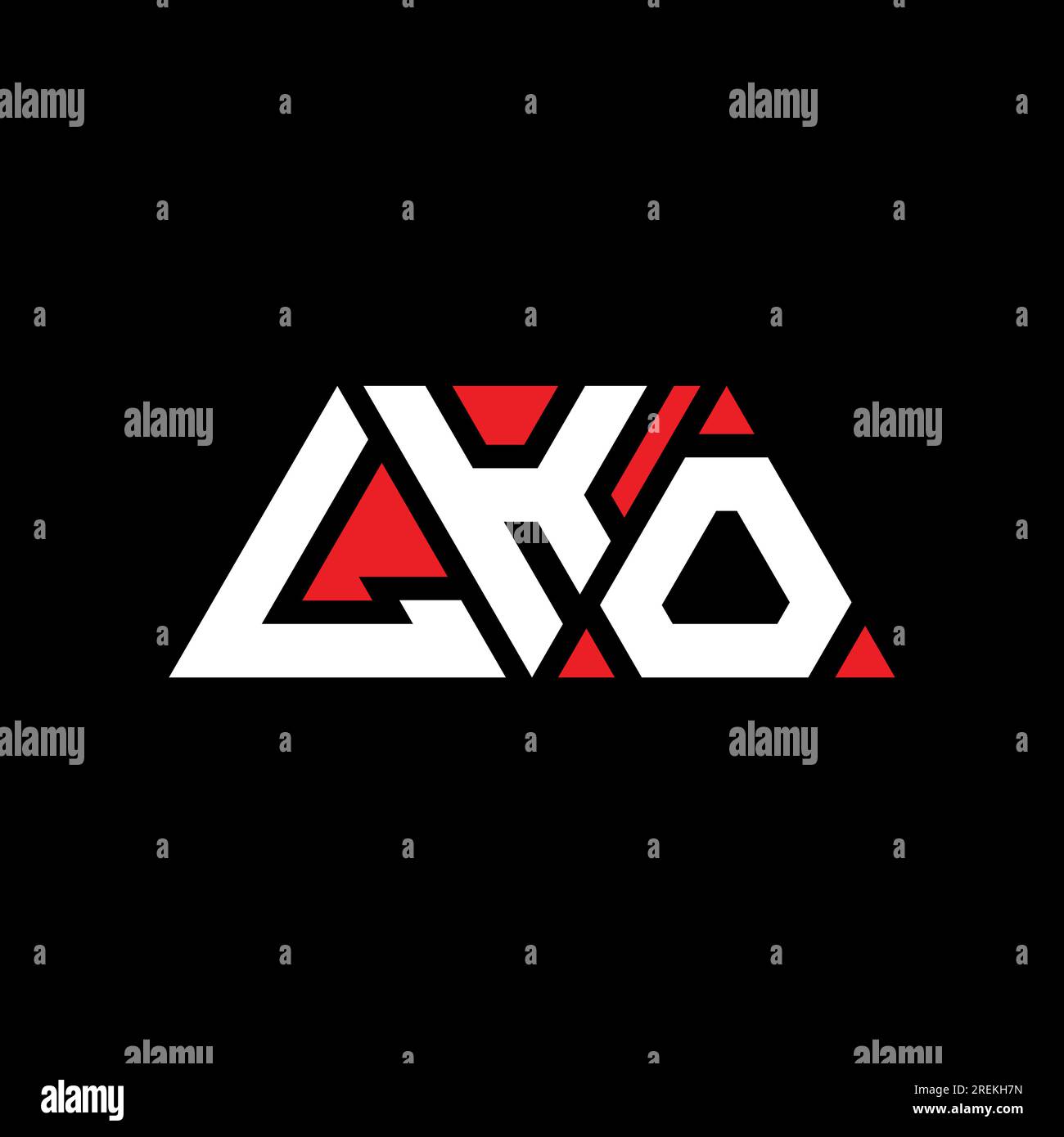 LKO triangle letter logo design with triangle shape. LKO triangle logo ...