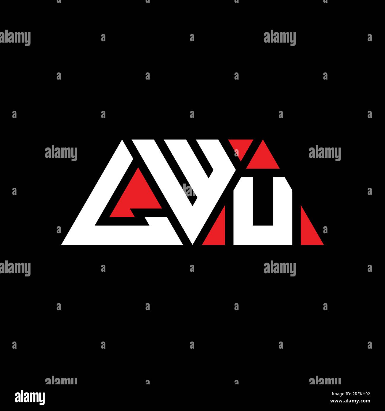 LWU triangle letter logo design with triangle shape. LWU triangle logo ...