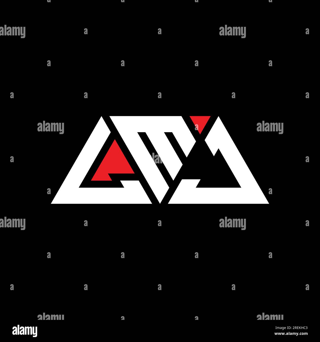 LMJ triangle letter logo design with triangle shape. LMJ triangle logo ...