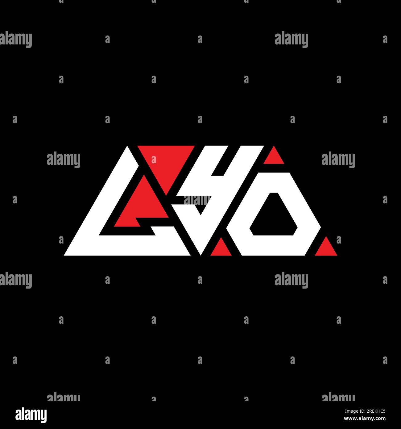 LYO triangle letter logo design with triangle shape. LYO triangle logo ...