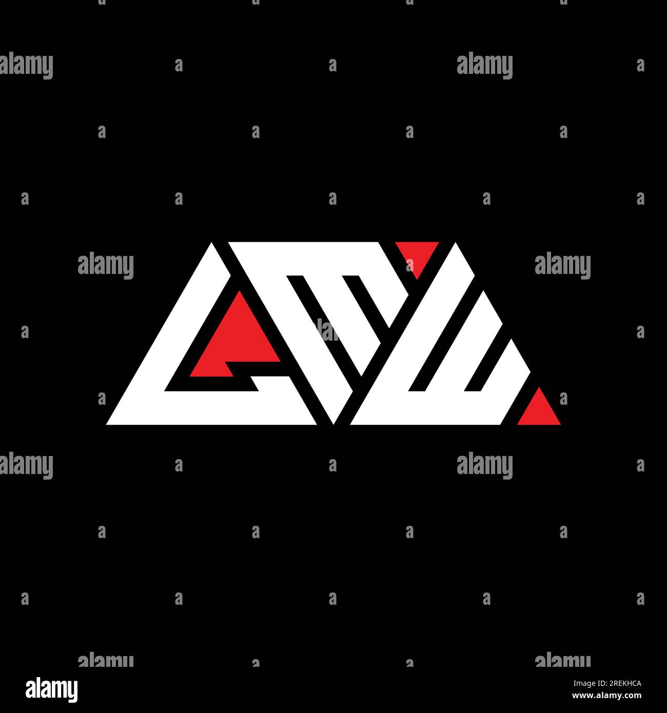 LMW triangle letter logo design with triangle shape. LMW triangle logo ...
