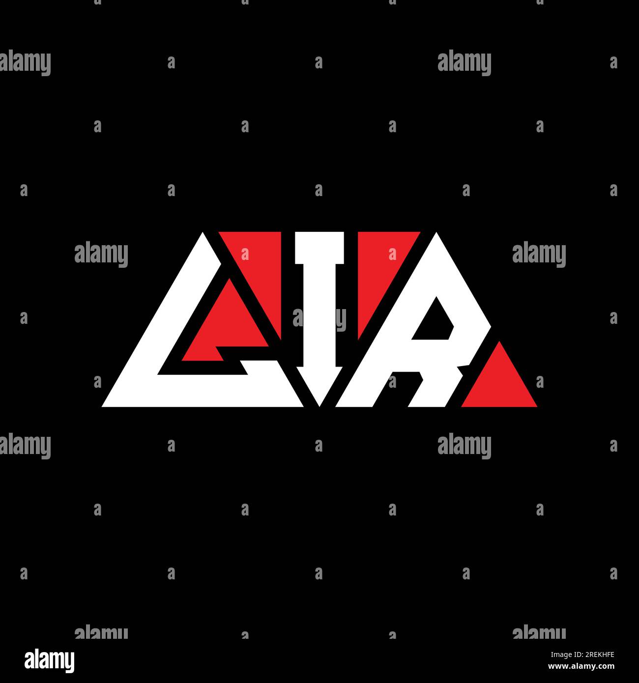 LIR triangle letter logo design with triangle shape. LIR triangle logo ...