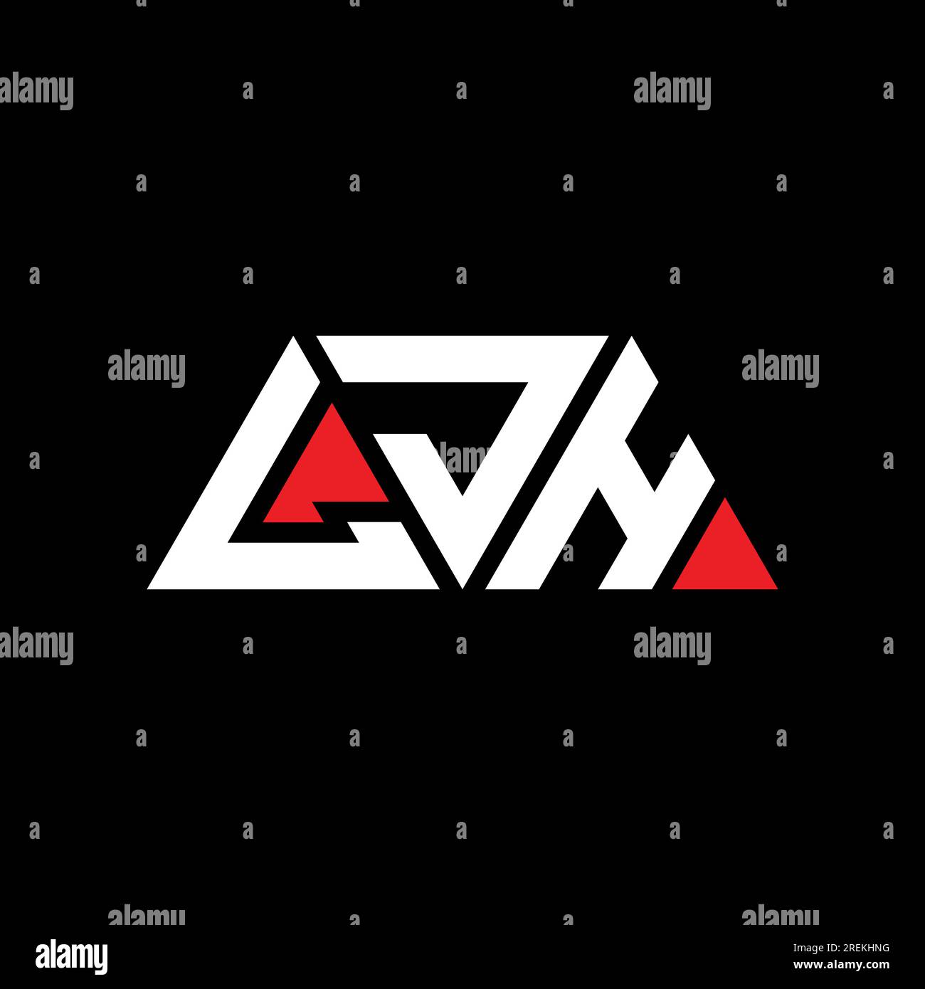LJH triangle letter logo design with triangle shape. LJH triangle logo ...