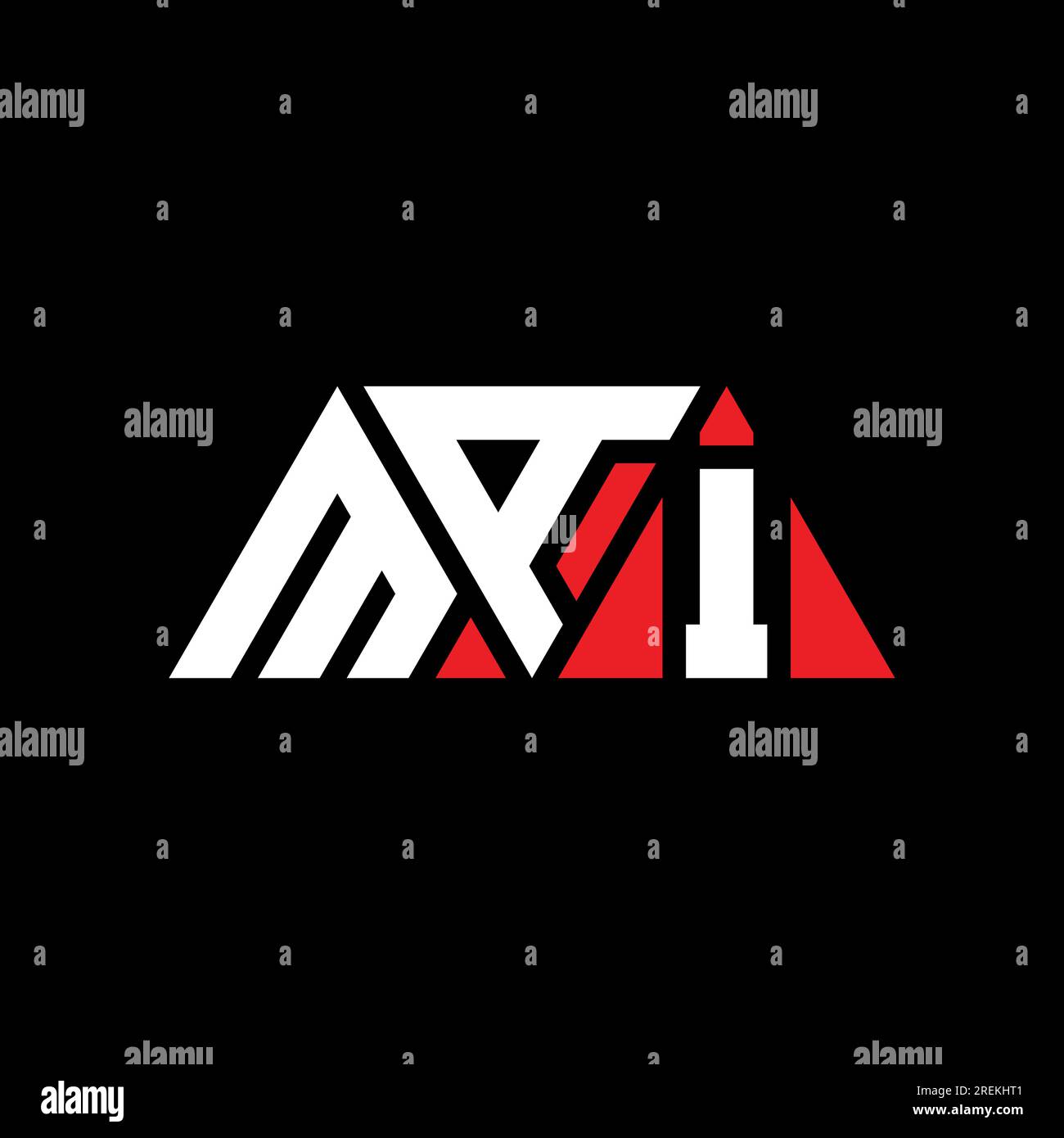 MAI triangle letter logo design with triangle shape. MAI triangle logo ...