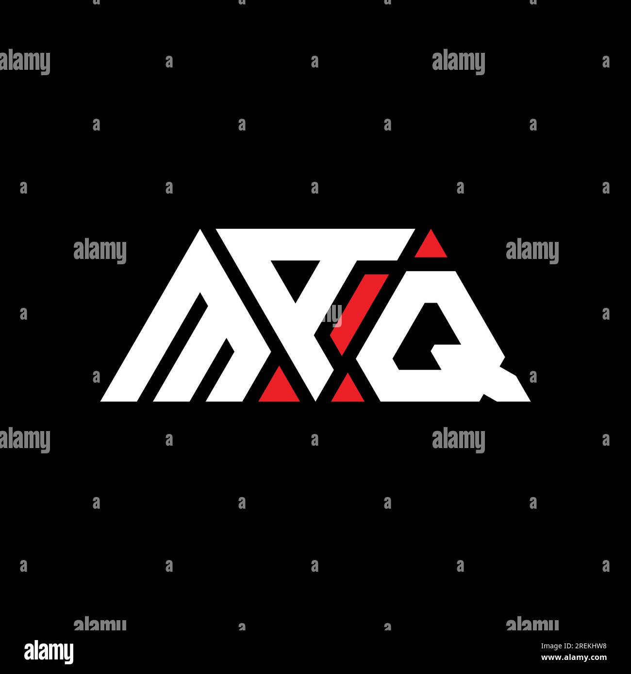 MAQ triangle letter logo design with triangle shape. MAQ triangle logo ...