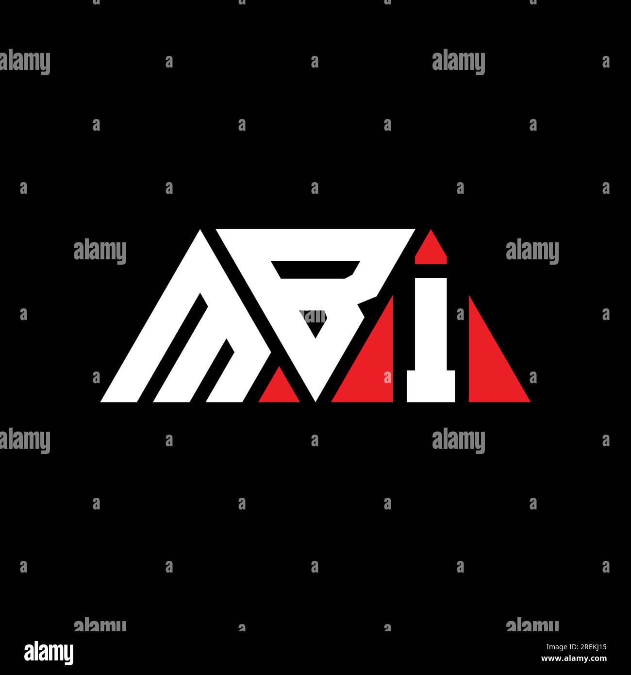 MBI triangle letter logo design with triangle shape. MBI triangle logo ...