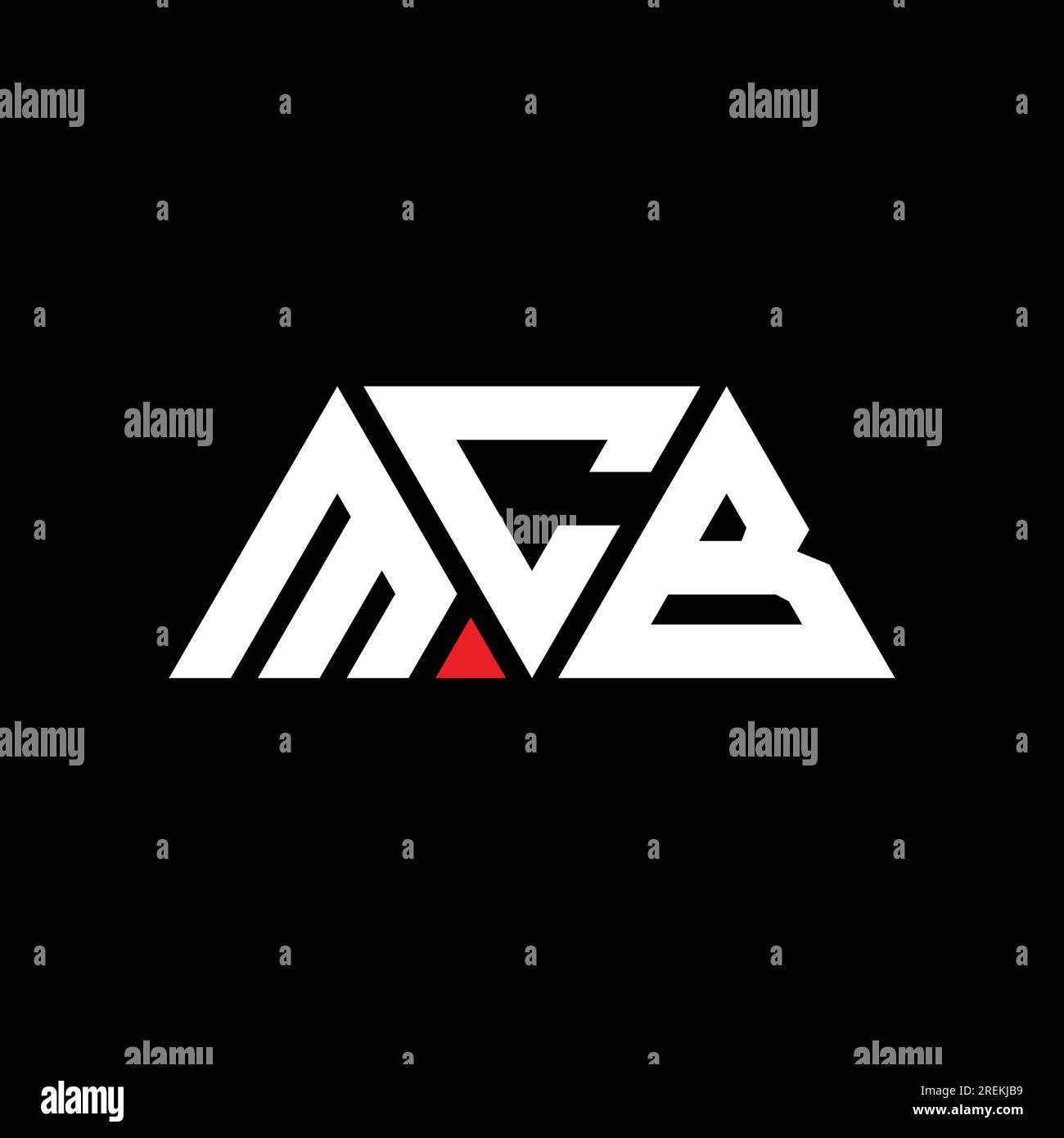 MCB triangle letter logo design with triangle shape. MCB triangle logo ...