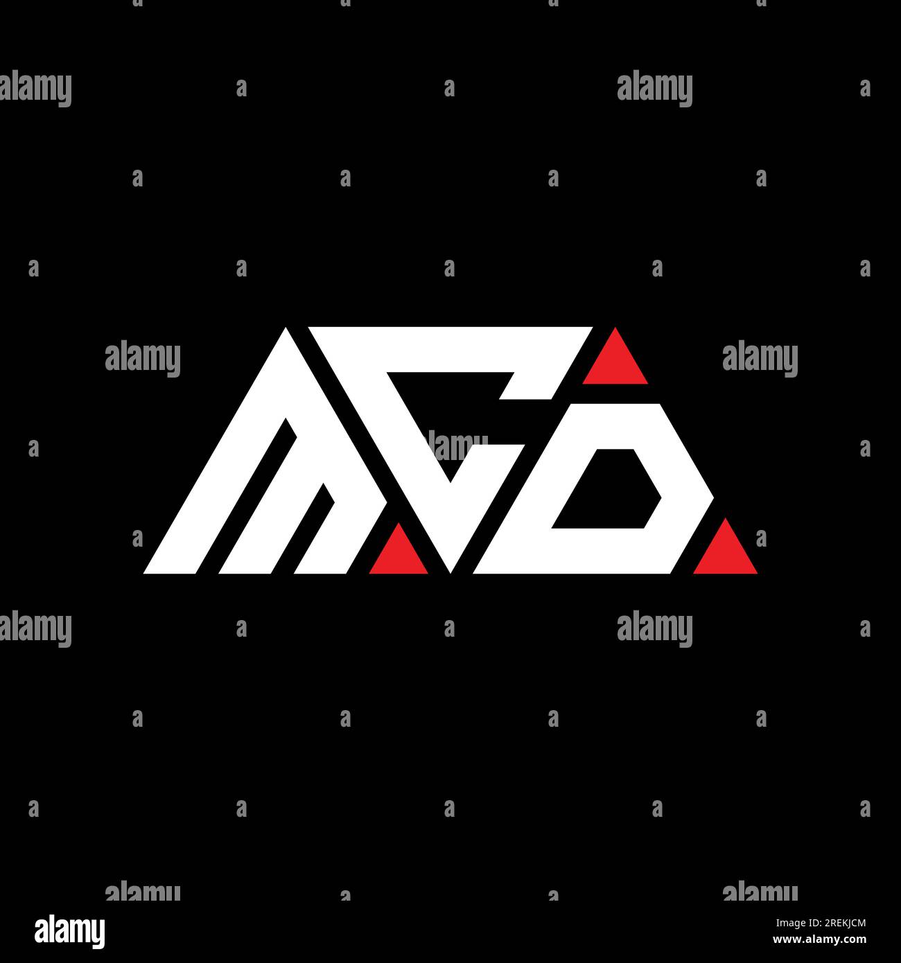 MCD triangle letter logo design with triangle shape. MCD triangle logo ...